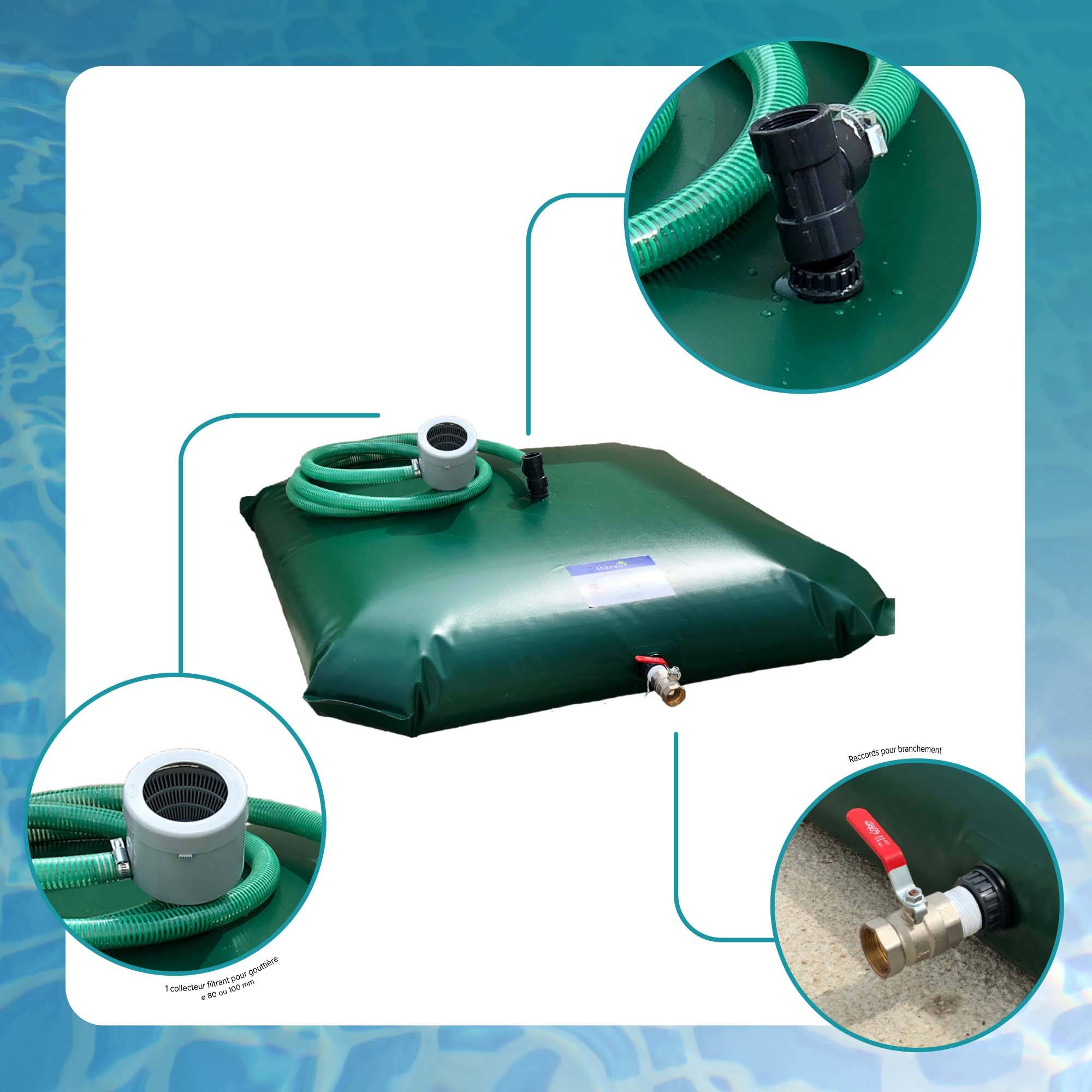 Kit Citerne Souple Récupérateur Eau de Pluie 500 Litres - Edenea ...