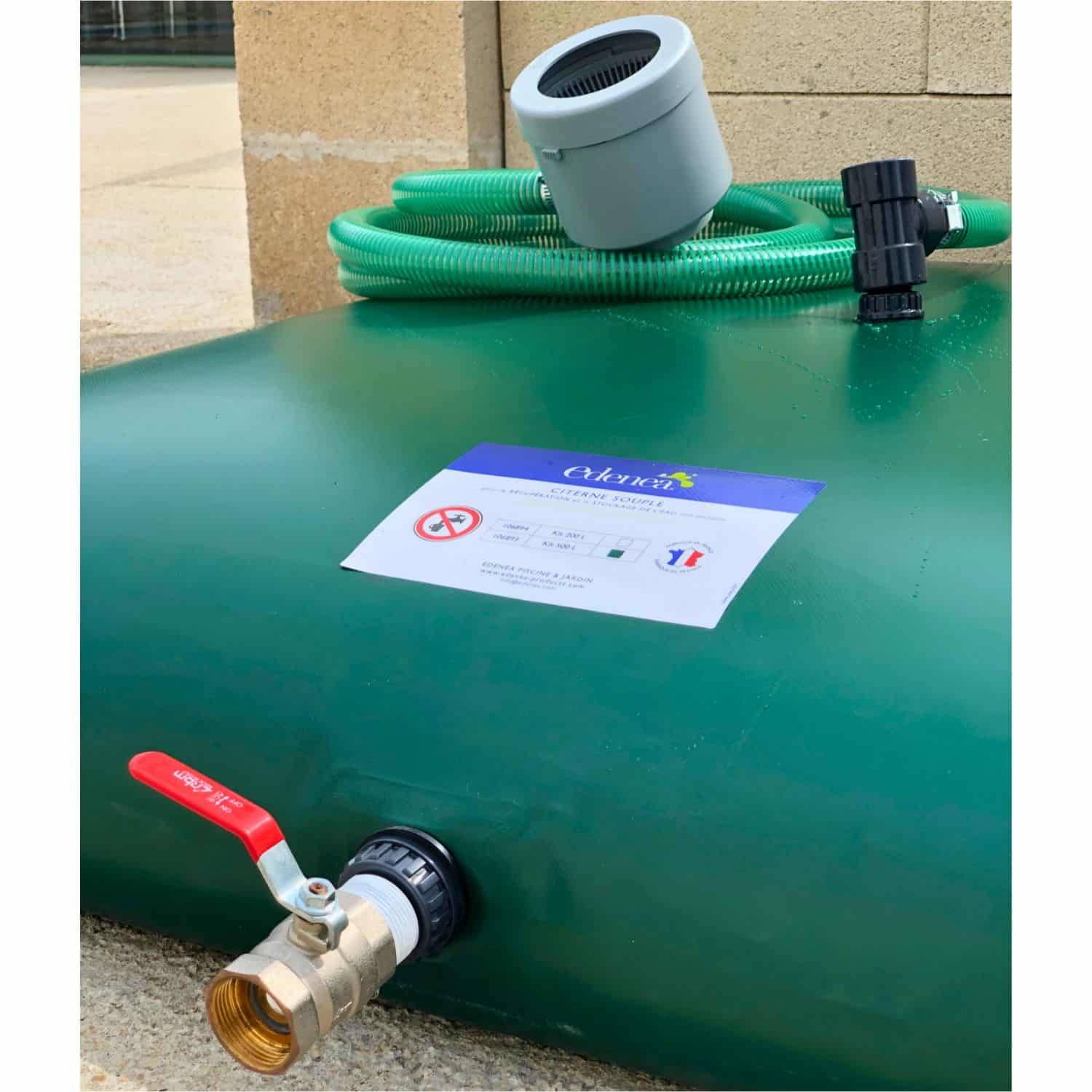 Kit Citerne Souple Récupérateur Eau de Pluie 500 Litres - Edenea ...