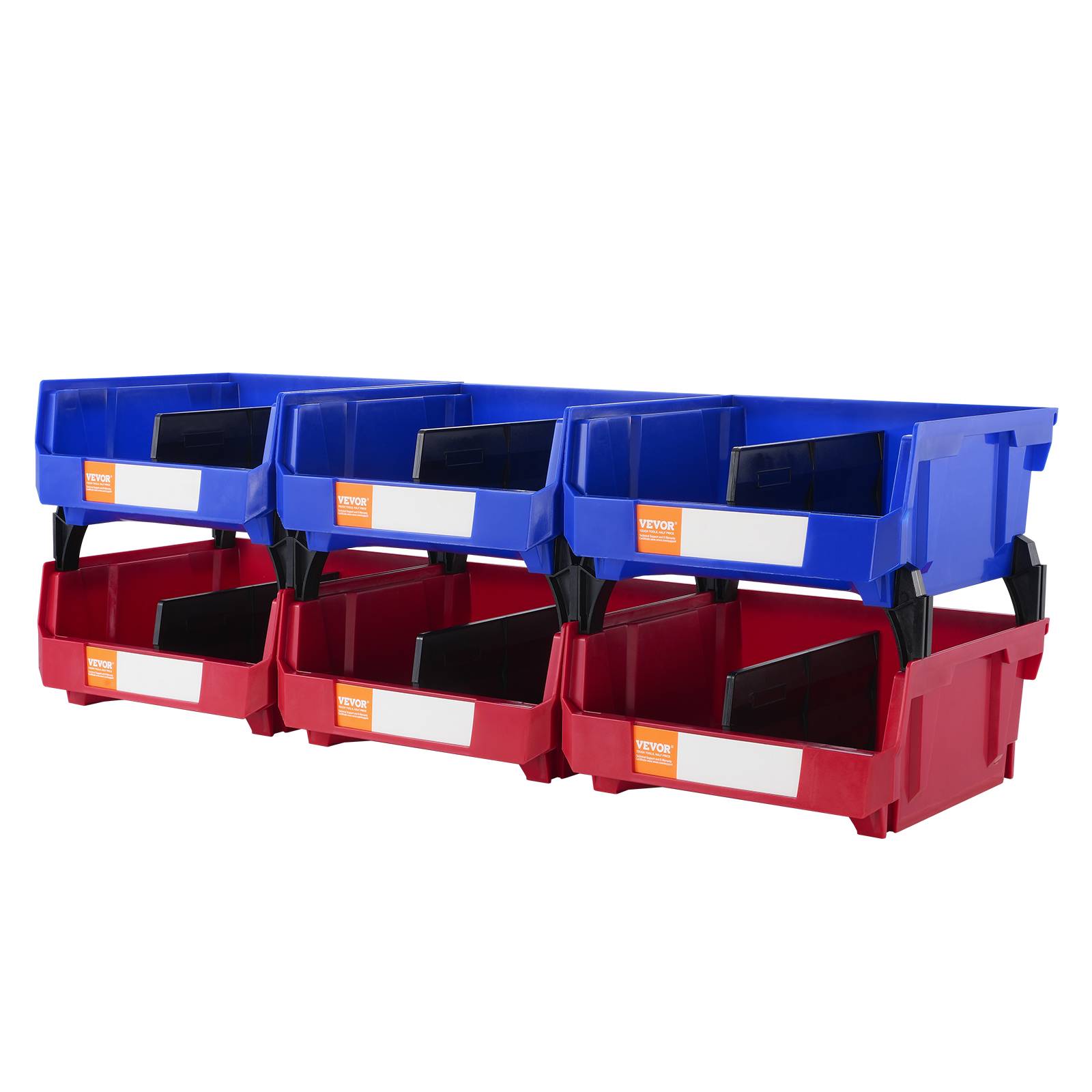 Bac à bec plastique 6 boîtes empilables 276x279x128mm bleu/rouge ...