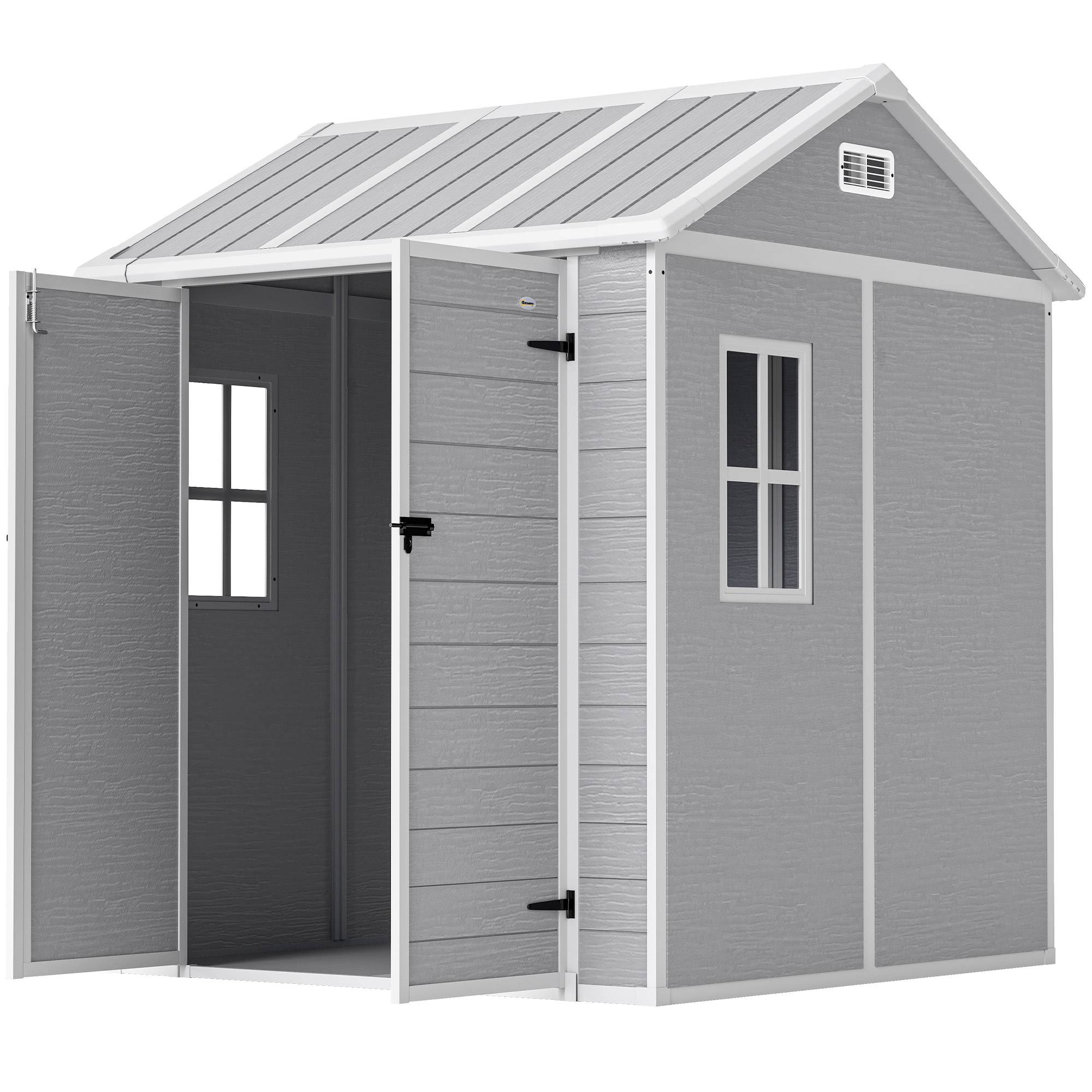 Abri de jardin polypropylène gris 181 x 181 x 220 cm - PANGIVO - Jardiland