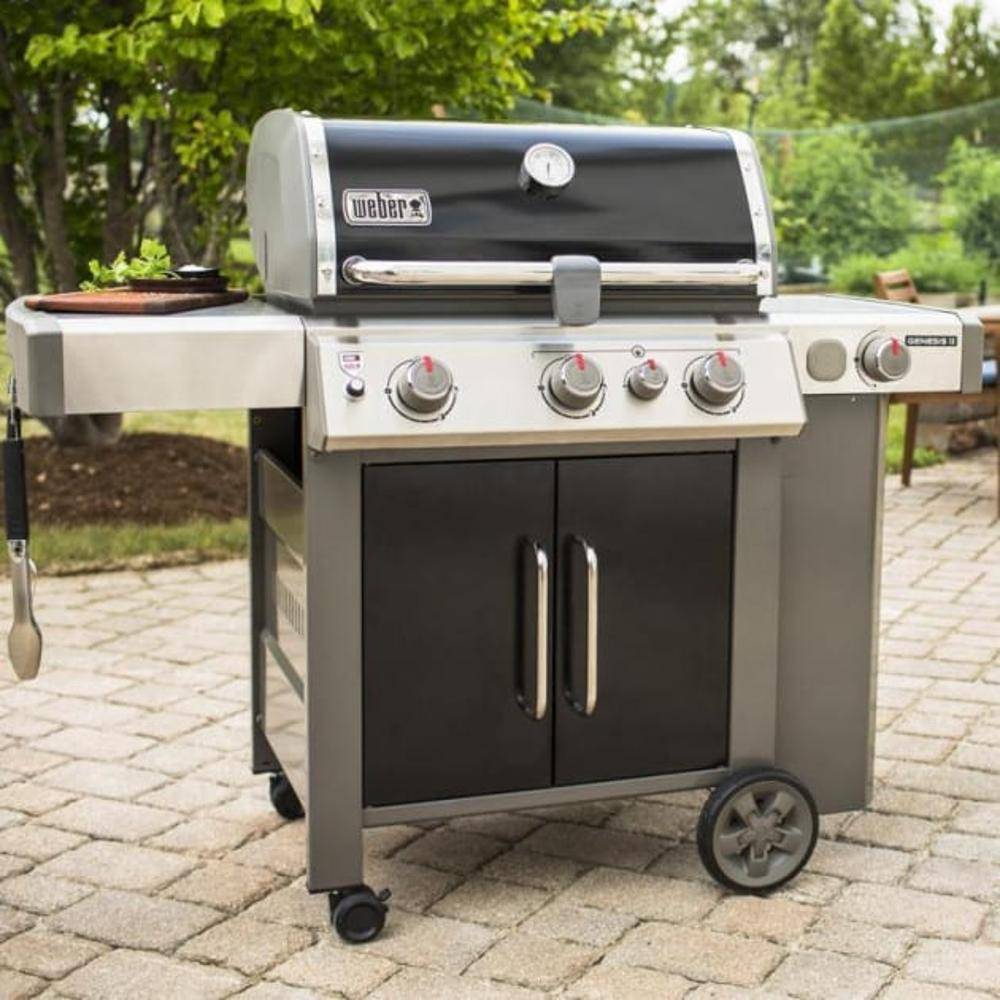 Barbecue gaz Weber Genesis 2 EP-335 GBS Noir 3 brûleurs + 1 latéral ...
