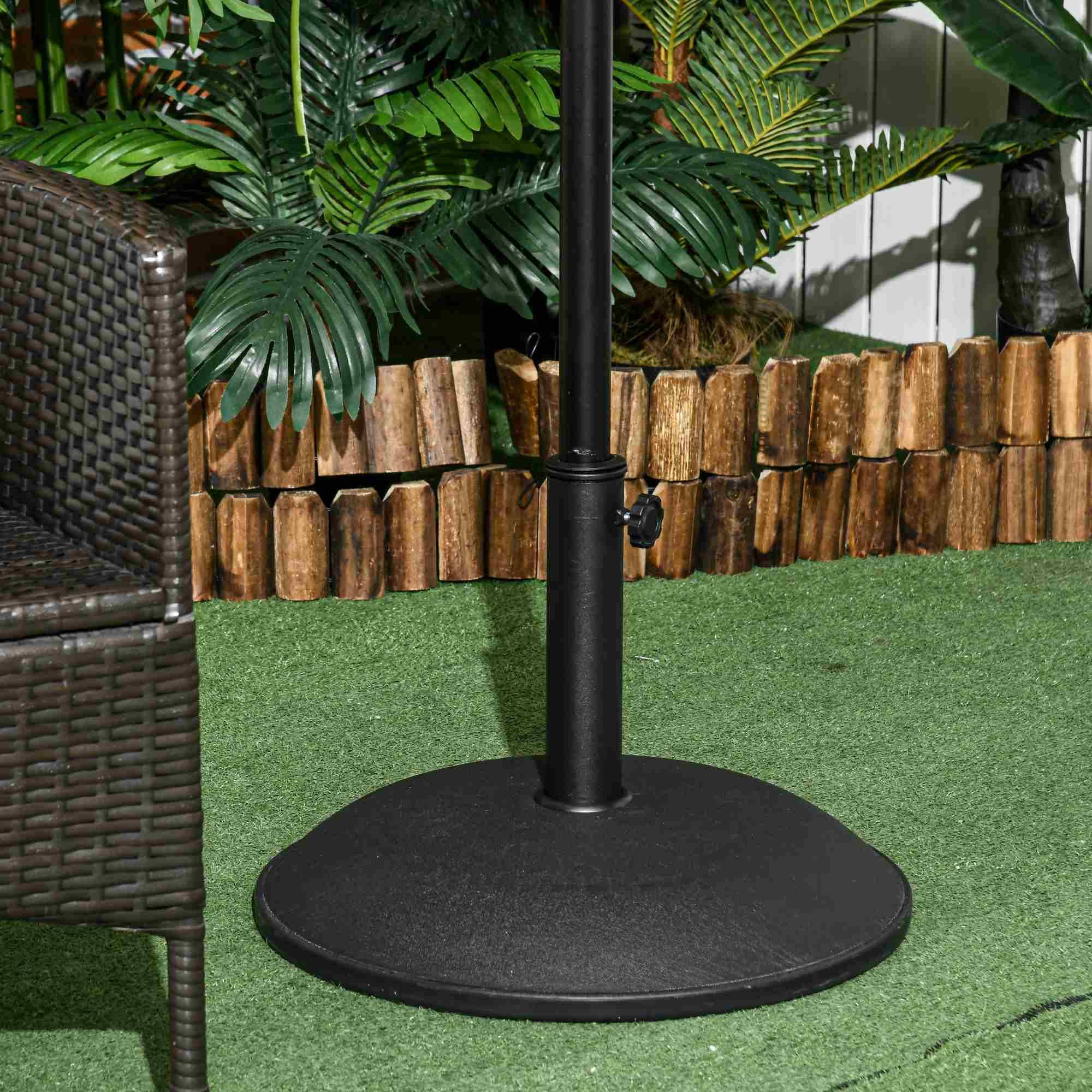 Pied de parasol lourd ciment acier jardin terrasse maintien sécurisé ...