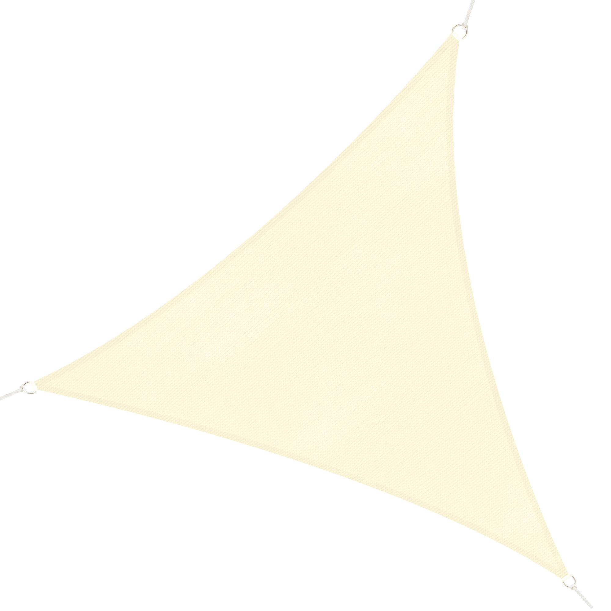 Voile d'ombrage triangulaire HDPE crème 500 x 500 x 1 cm - PANGIVO ...