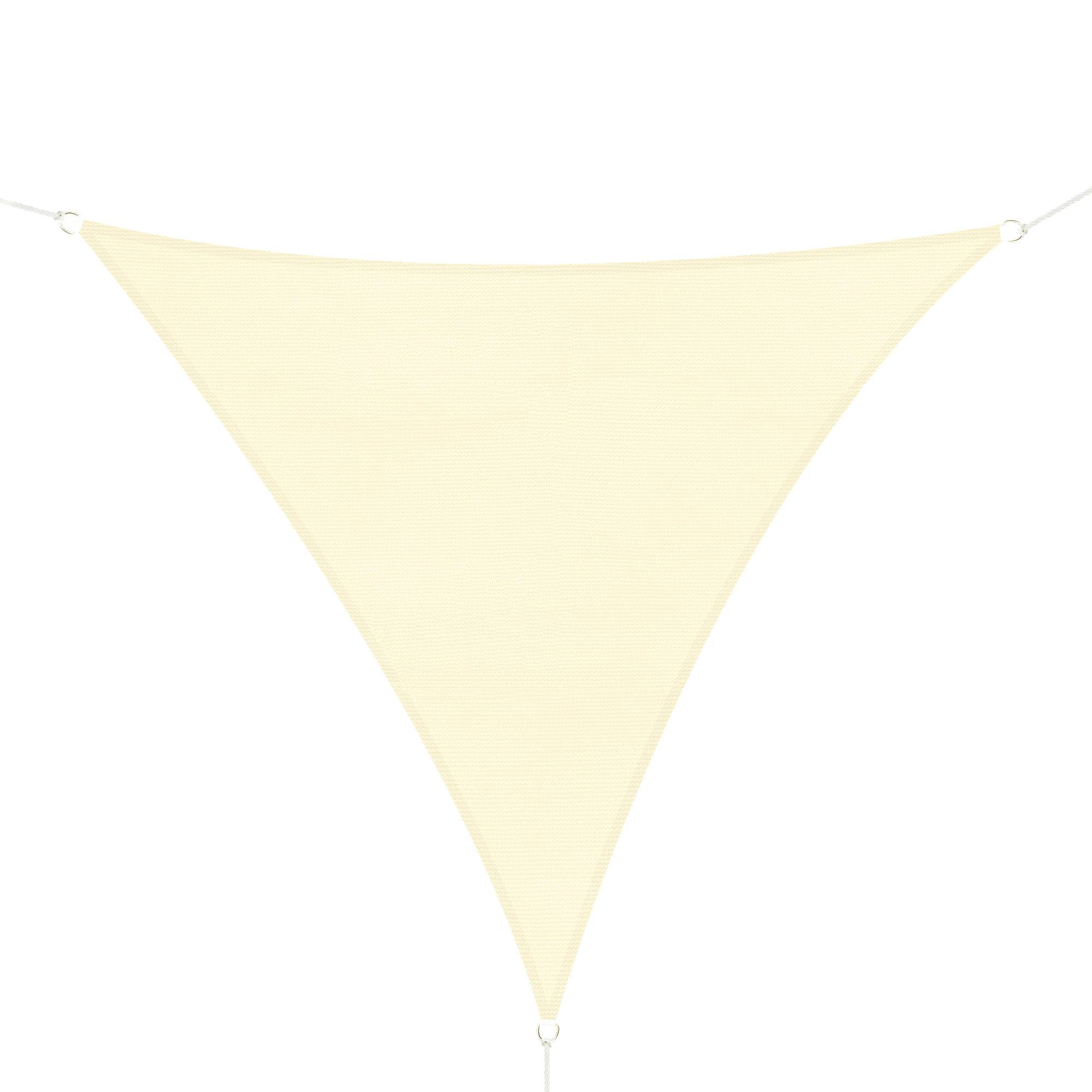 Voile d'ombrage triangulaire HDPE crème 500 x 500 x 1 cm - PANGIVO ...