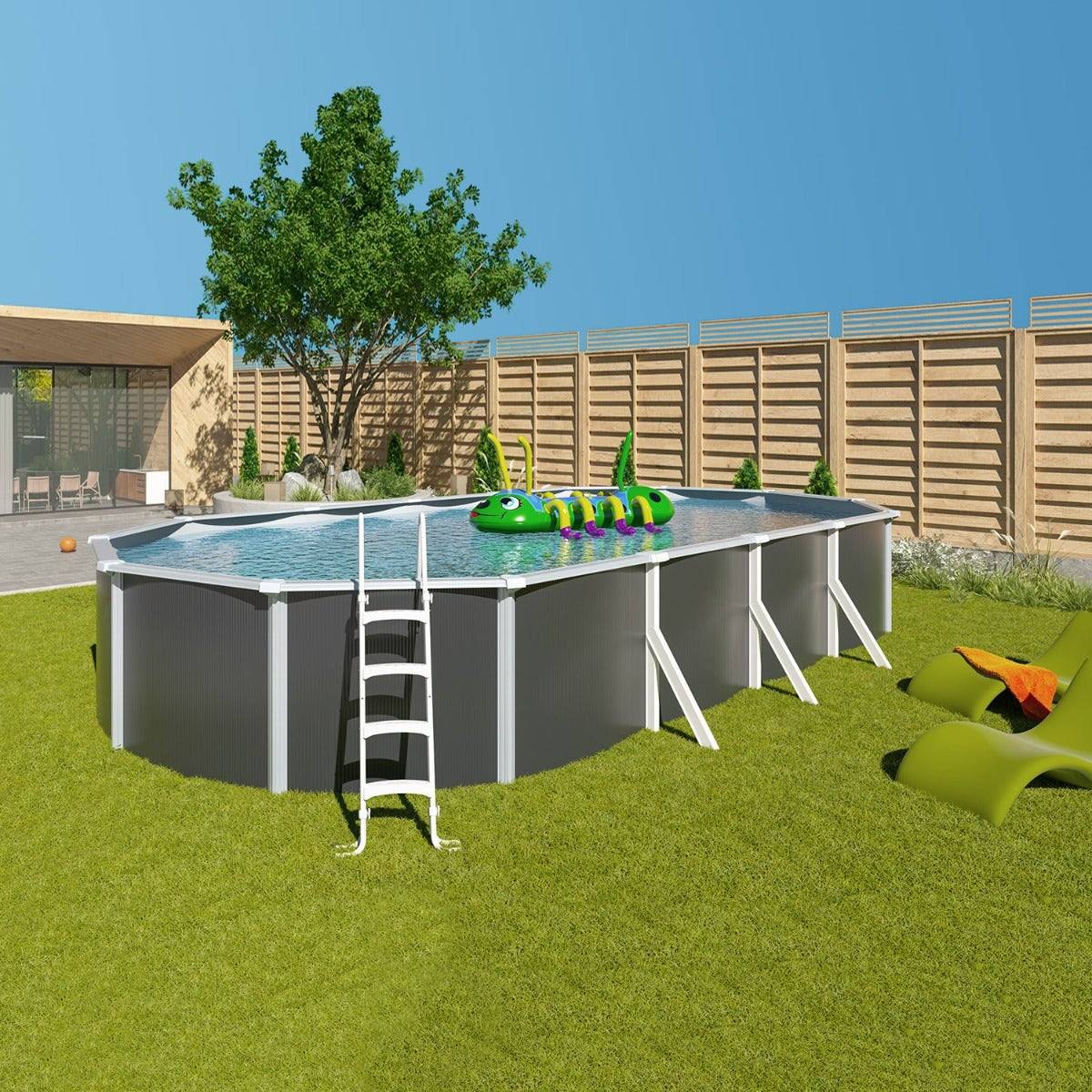 Piscine Hors Sol Acier Ovale