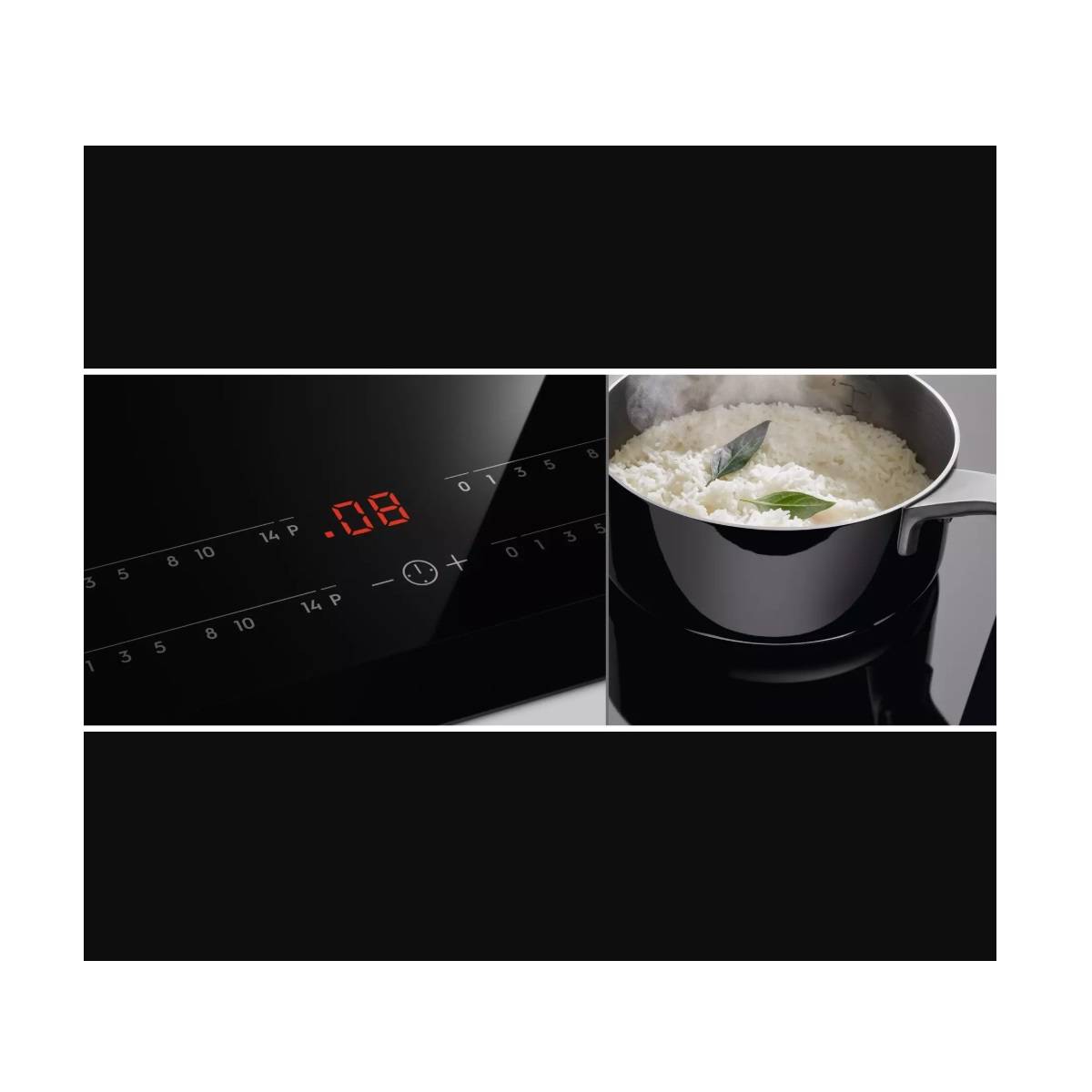 Table de cuisson induction 60cm 3 feux 7350w noir DIV63340BK Electrolux ...