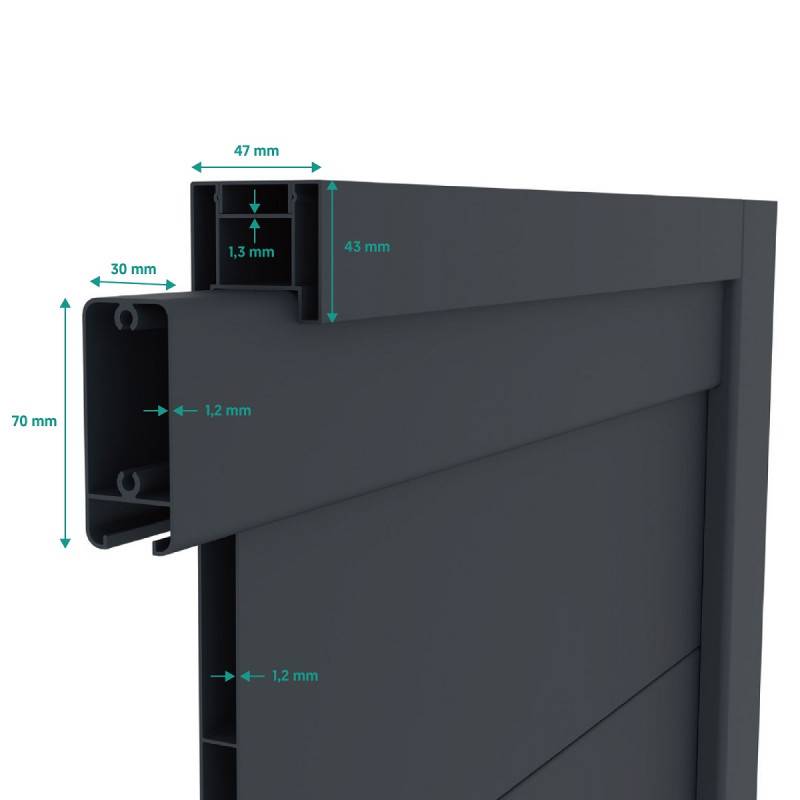 Portail coulissant aluminium ajouré 300x176 cm anthracite X-Metal SPACE ...
