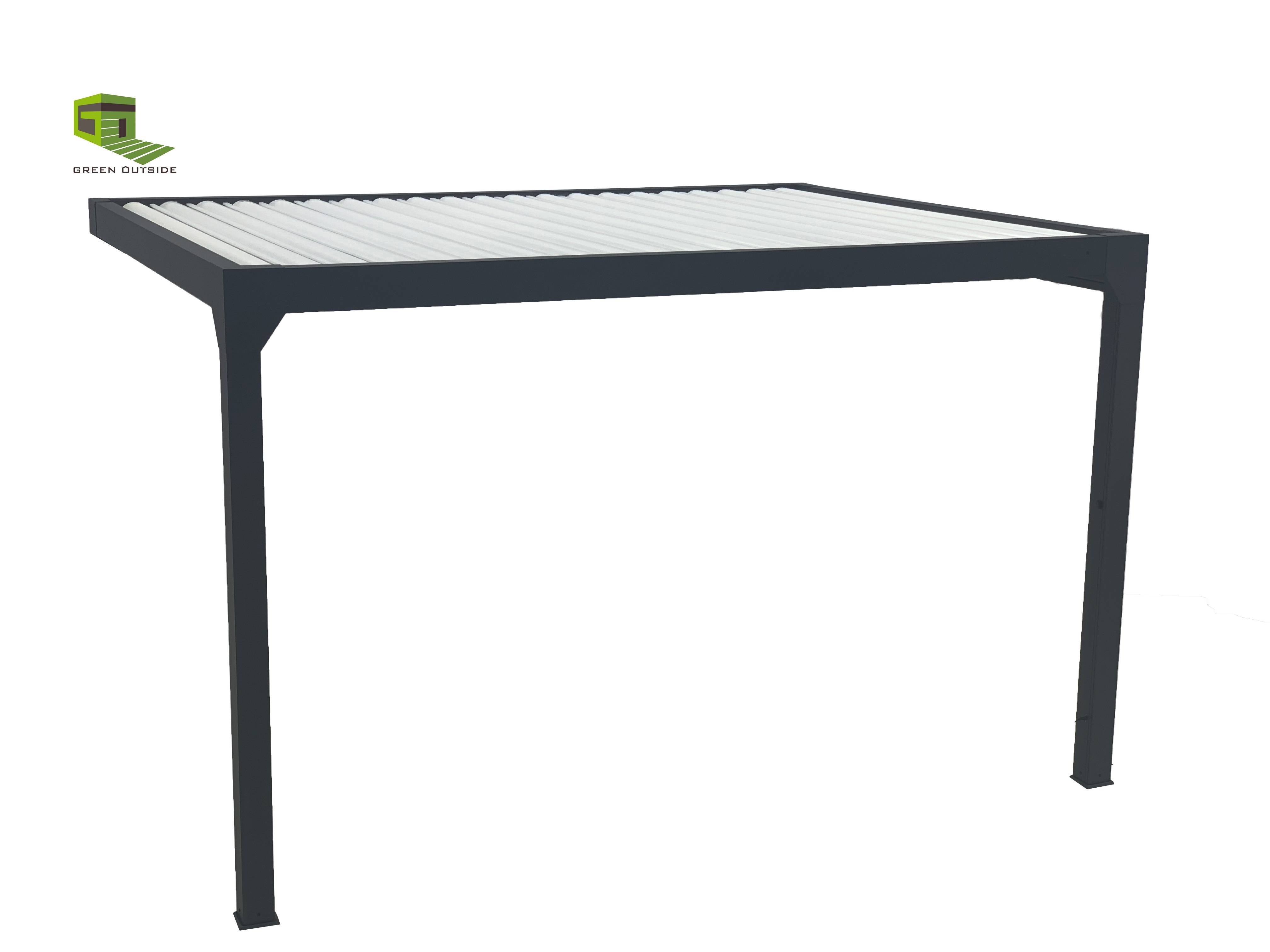 Pergola Bioclimatique 12m² ADOSSEE en aluminium motorisée avec ...