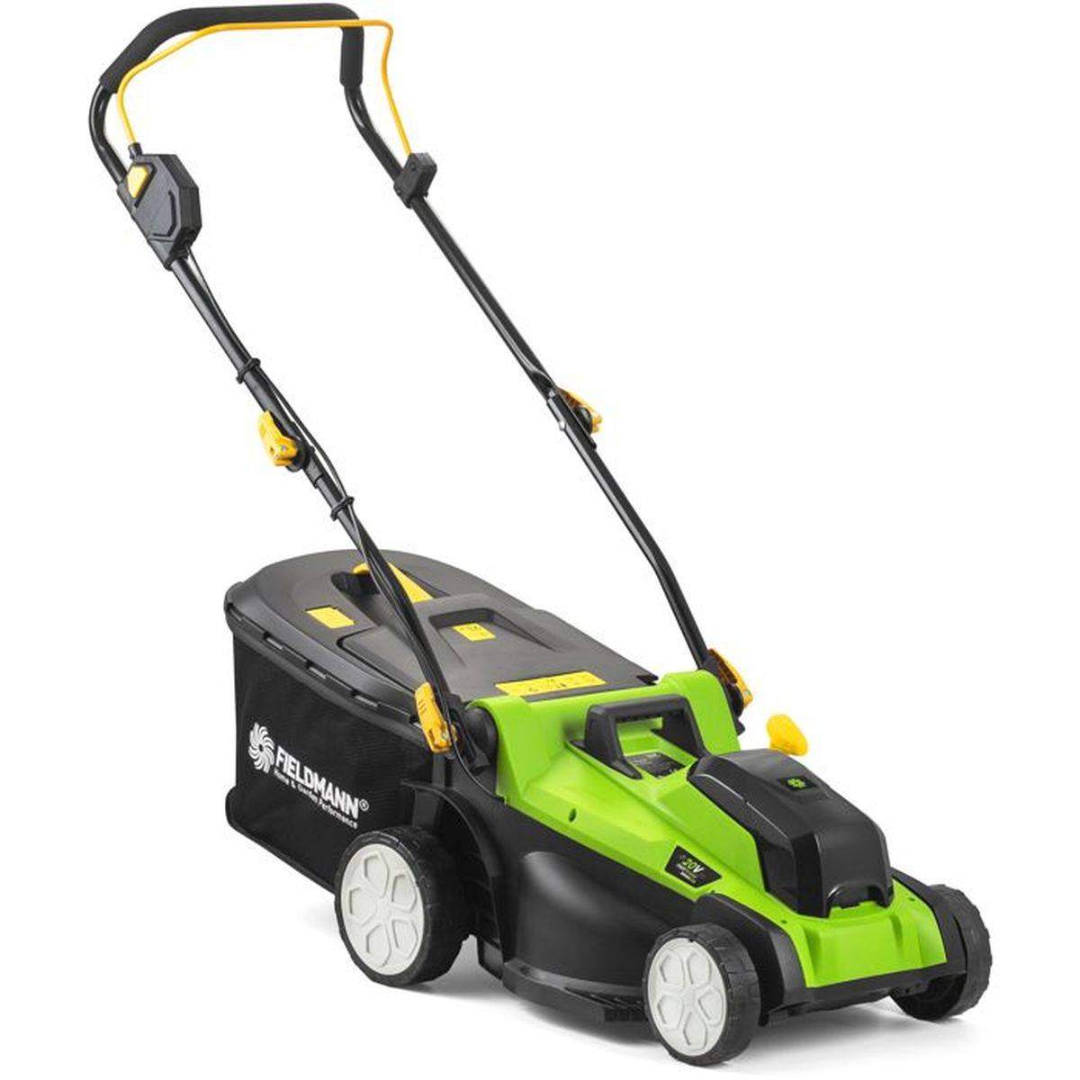 Tondeuse à gazon sans fil FIELDMANN 20V 37 cm mulching hauteur 75 mm ...