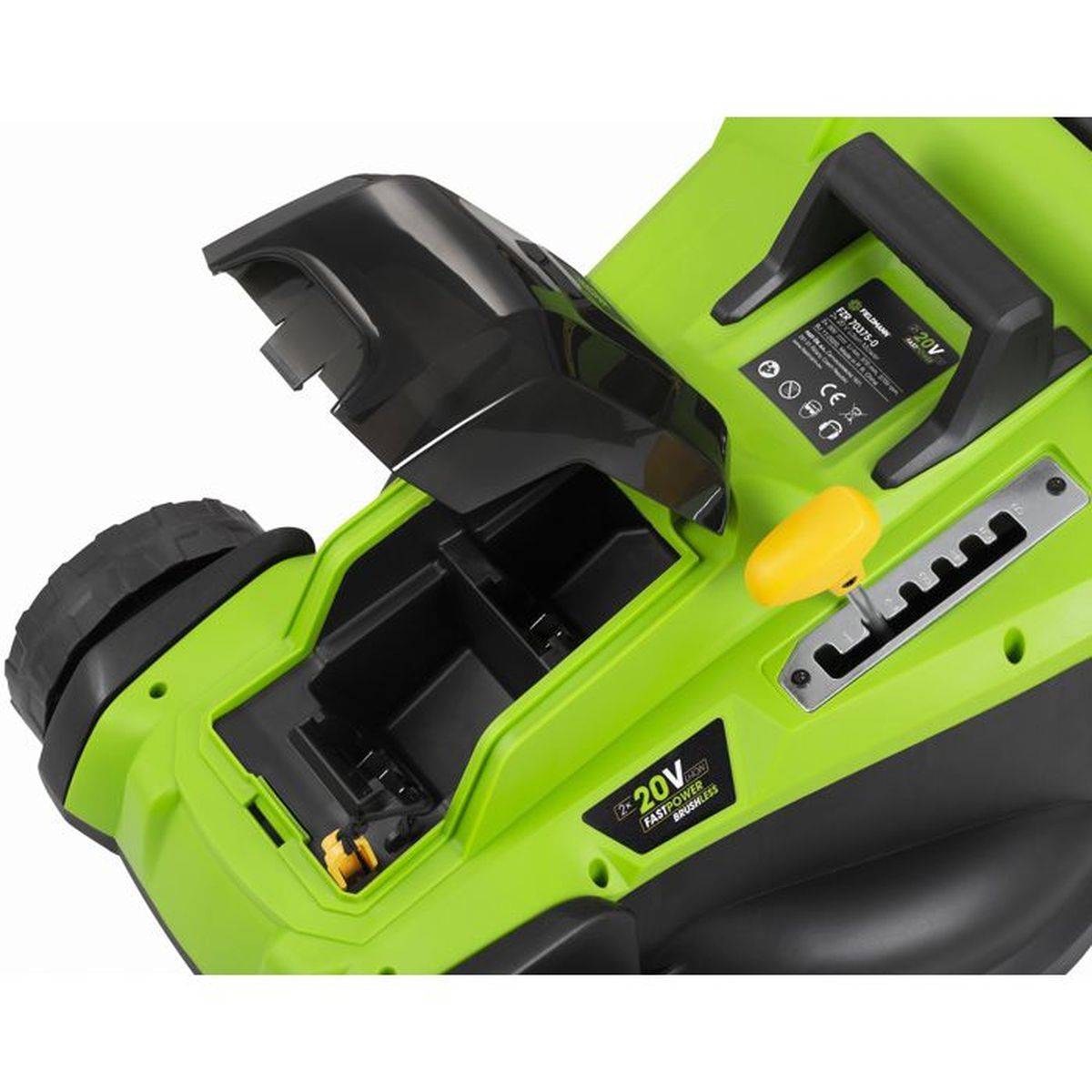 Tondeuse à gazon sans fil FIELDMANN 20V 37 cm mulching hauteur 75 mm ...