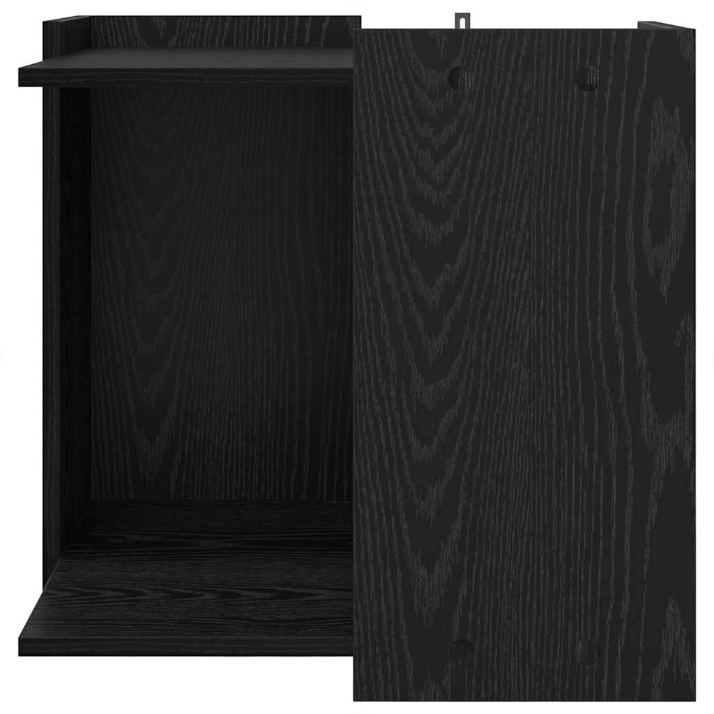 Enceinte pour bac à litière bois d'ingénierie chêne noir 53 x 53 x 51 ...