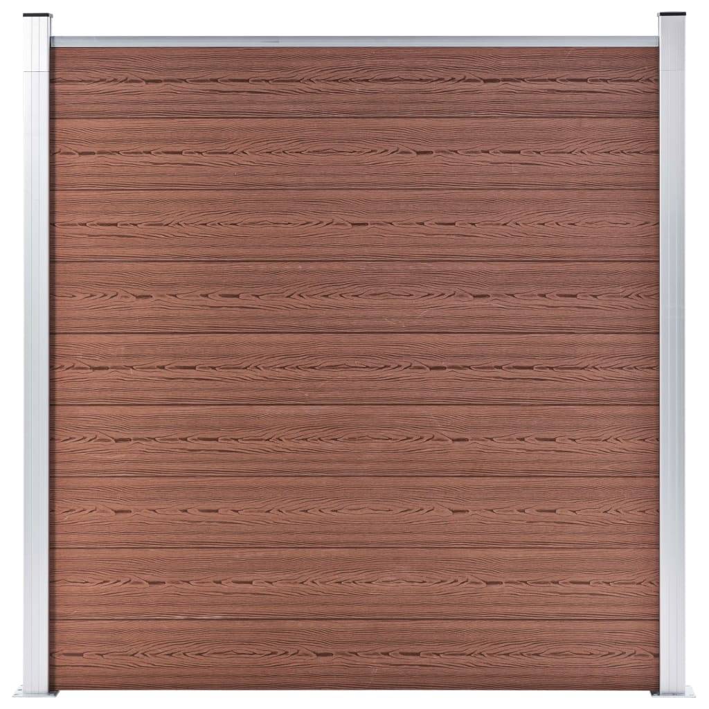 Clôture WPC 9 Carré + 1 Incliné Marron 1657 x 186 cm - PANGIVO - Jardiland