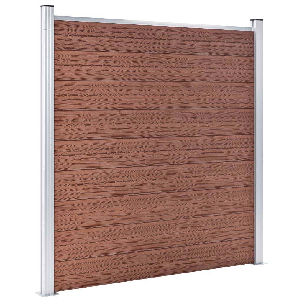 Clôture WPC 9 Carré + 1 Incliné Marron 1657 x 186 cm - PANGIVO - Jardiland