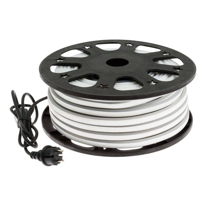 Néon flexible double face blanc chaud 50M IP65 6000 LED sécable 230V ...