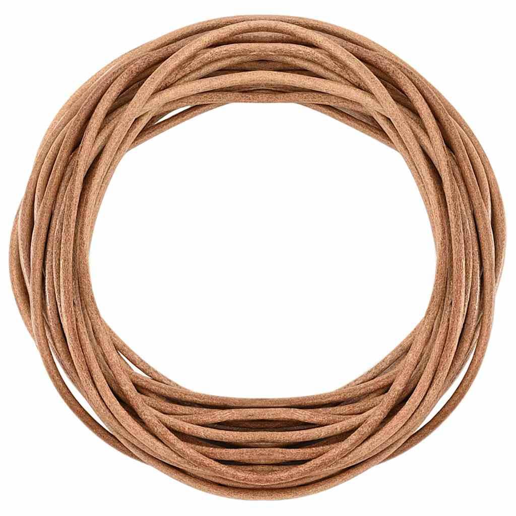 Corde en Cuir Marron Ø4 mm x 5 m Cuir Maison Chic - Jardiland