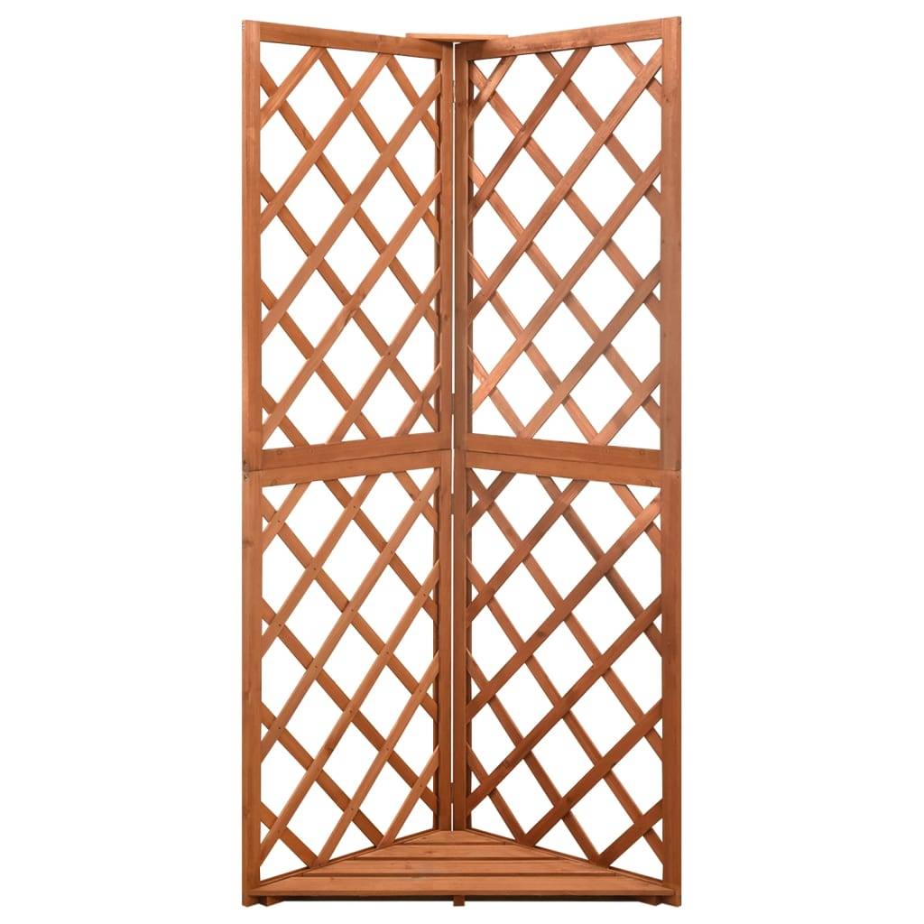 Treillis d'Angle Bois Sapin Massif Support Mural pour Plantes ...