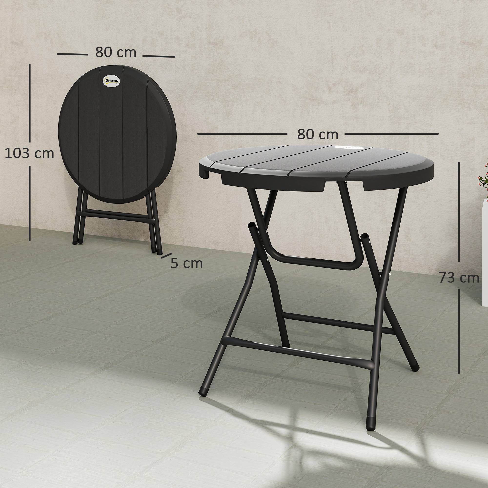Table de jardin ronde table de salle à manger extérieur pour 4 ...
