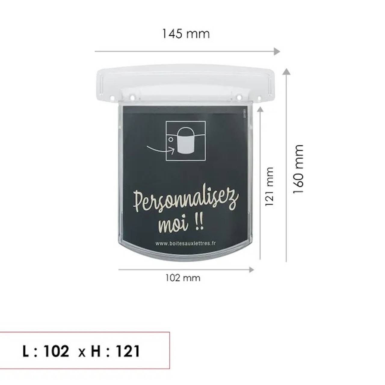 Porte-nom - H.16 x l.10.5 - transparent - Jardiland