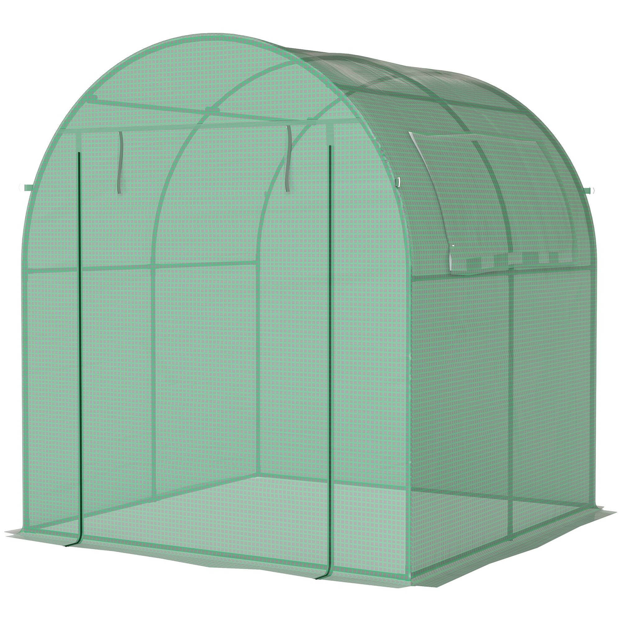 Serre tunnel PE 3,24m² potagers protection intempéries 180x180x200cm ...