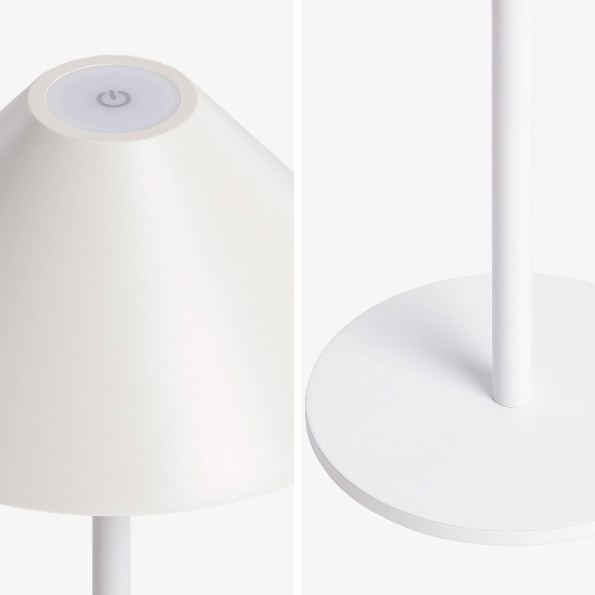 Lampe à poser intérieur/extérieur LED sans fil rechargeable Adam blanc ...
