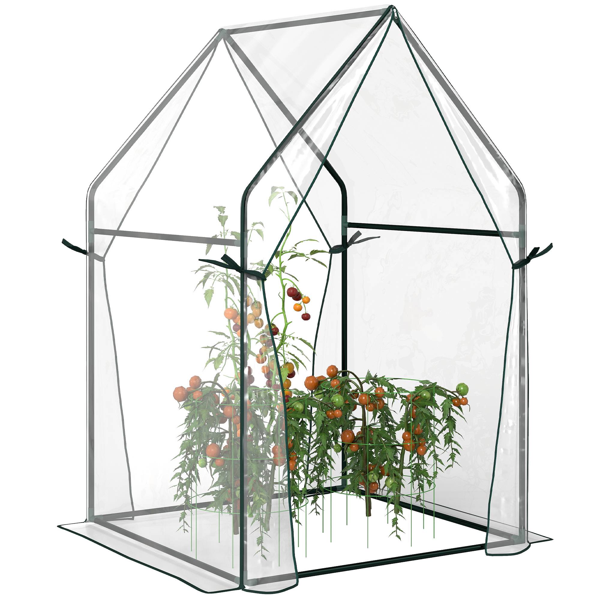 Serre à tomates en plastique et acier pour balcon protection hivernage ...