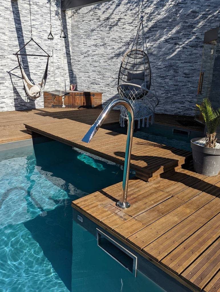 Canon Jet d'eau pour piscine au sel chlore INOX 316 1m avec Embout de ...