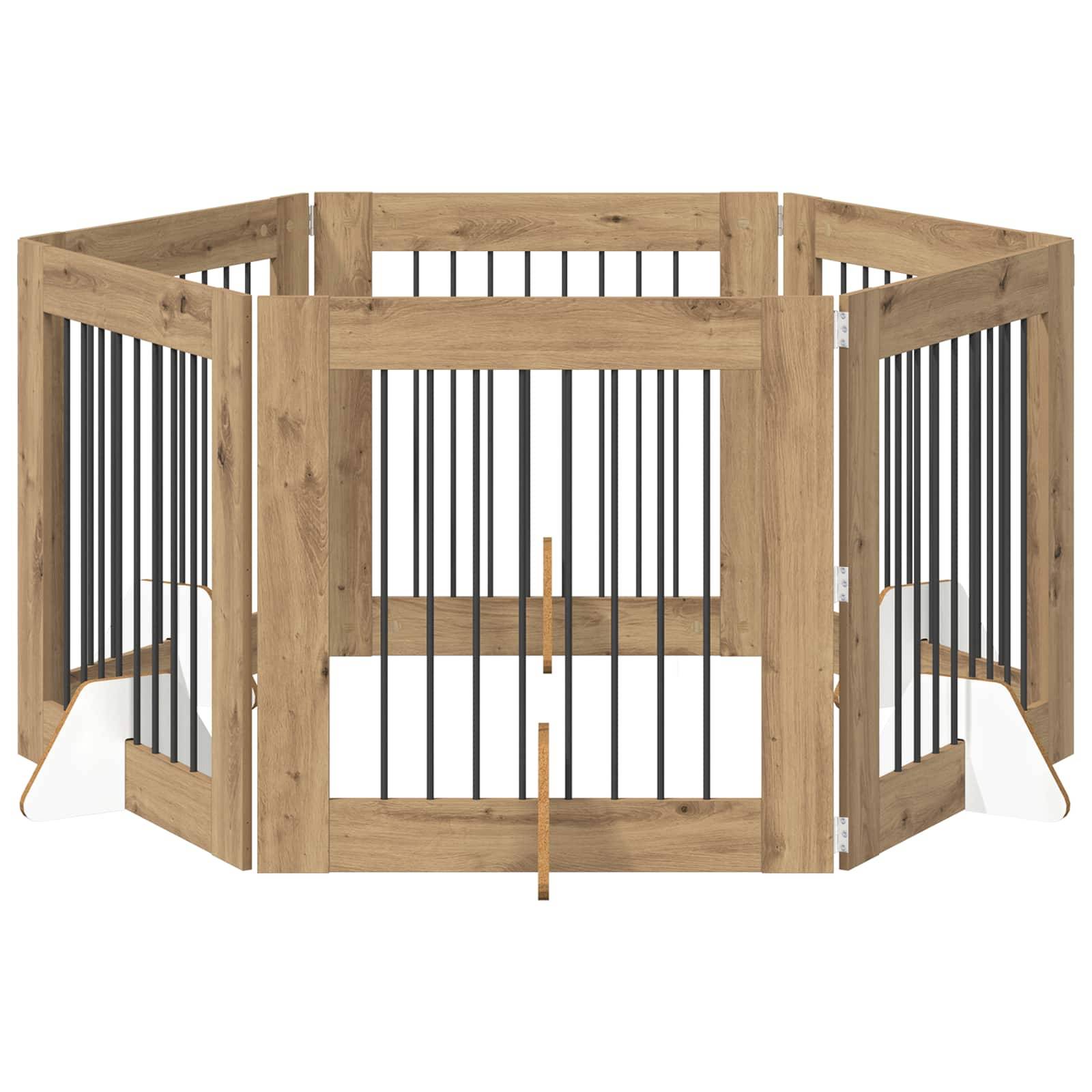 Barrière pour chien bois chêne artisanal 482 x 34 x 80 cm - PANGIVO ...