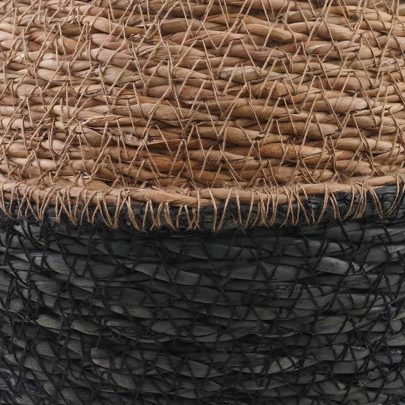 Pot de fleurs herbe de mer noir 22 x 22 x 20 cm - PANGIVO - Jardiland