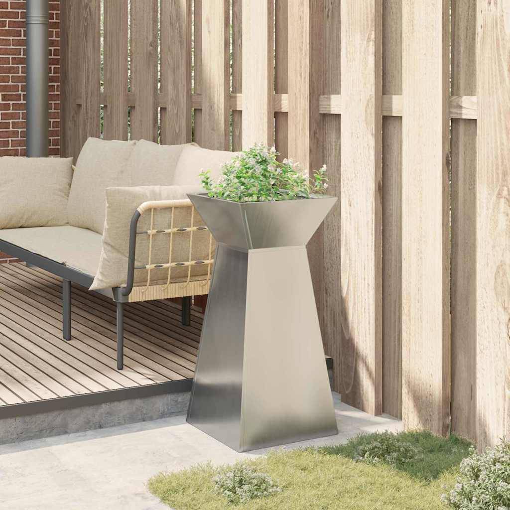 Jardinière | Pot de fleurs | Cache-pot | Bac à fleurs à pilier Argent ...