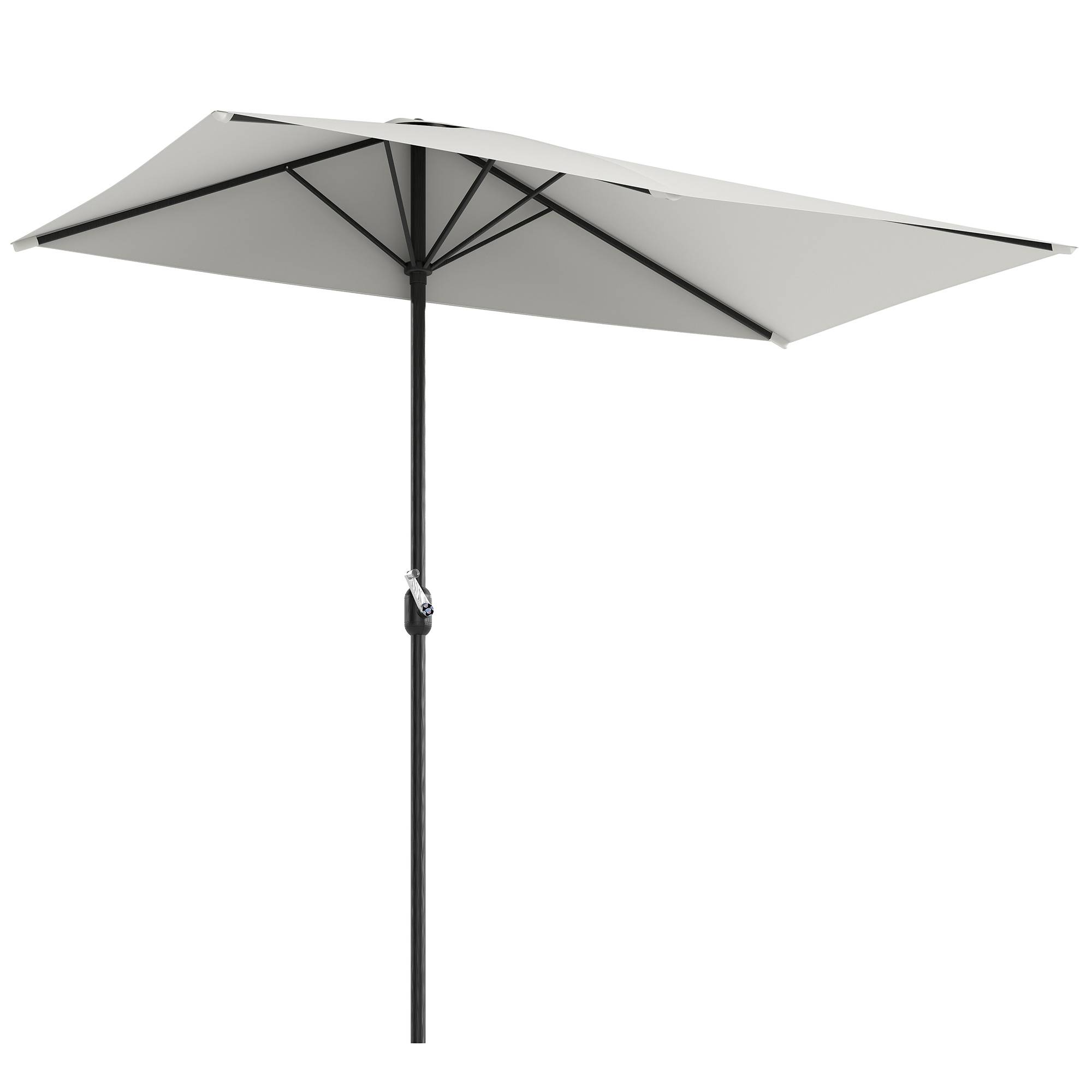 Demi-parasol de terrasse Polyester balcon Structure robuste 230cm crème ...