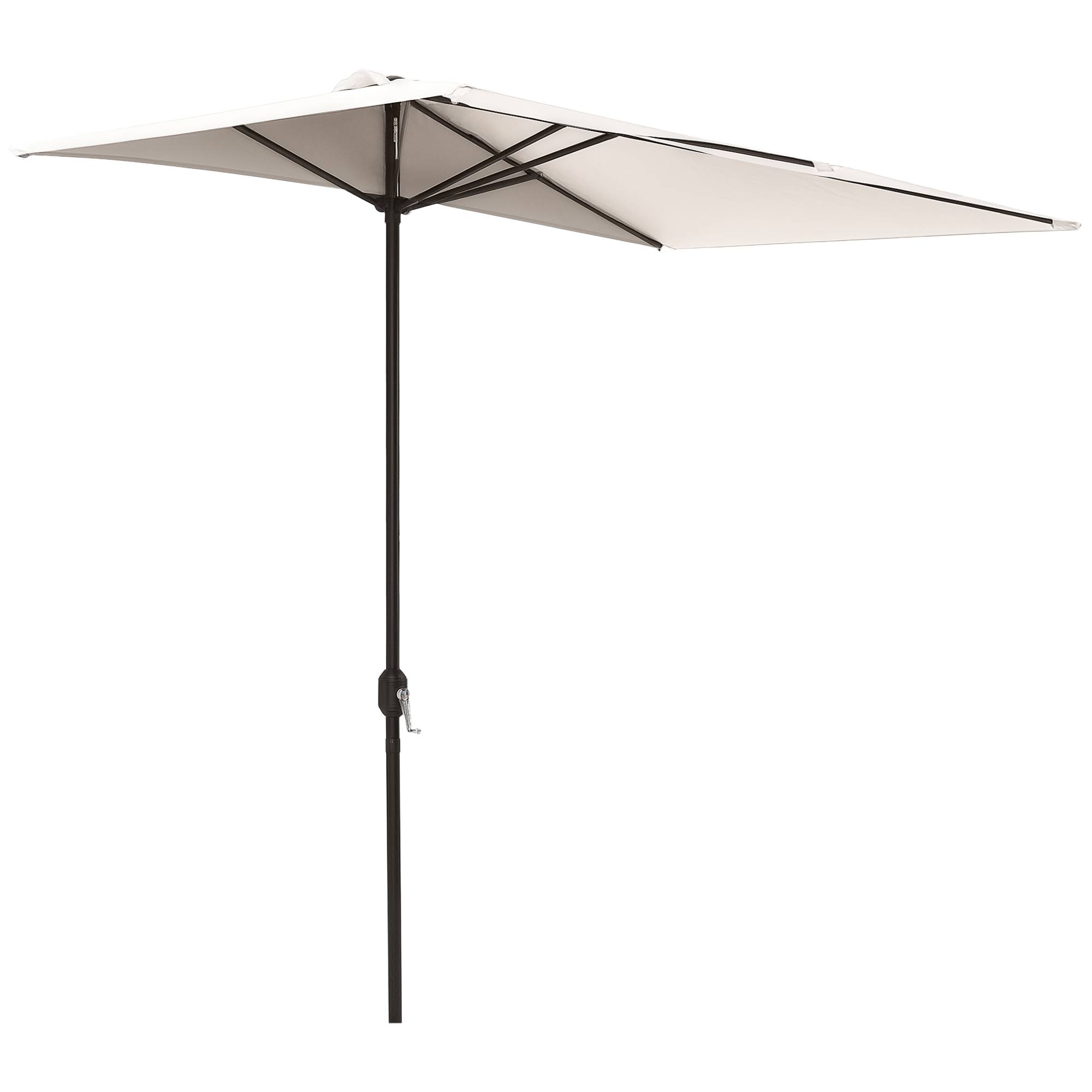 Demi-parasol de terrasse Polyester balcon Structure robuste 230cm crème ...