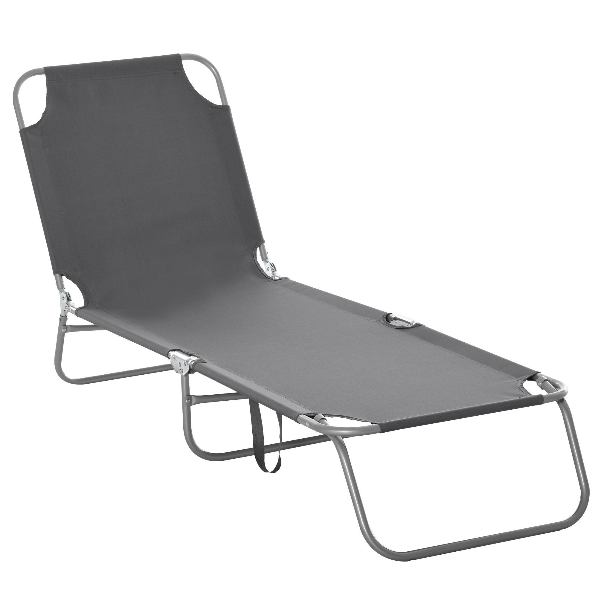 Bain de Soleil transat Pliable Dossier réglable Multipositions métal et ...