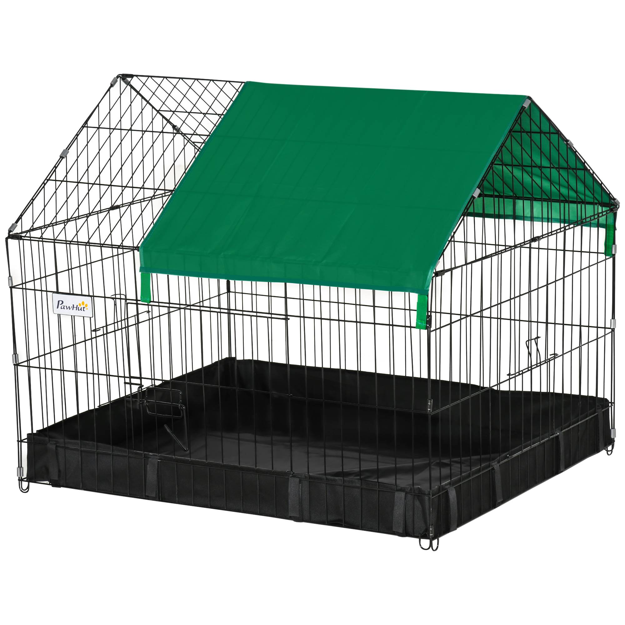 Enclos lapins métal noir 90 x 75 x 75 cm - PANGIVO - Jardiland