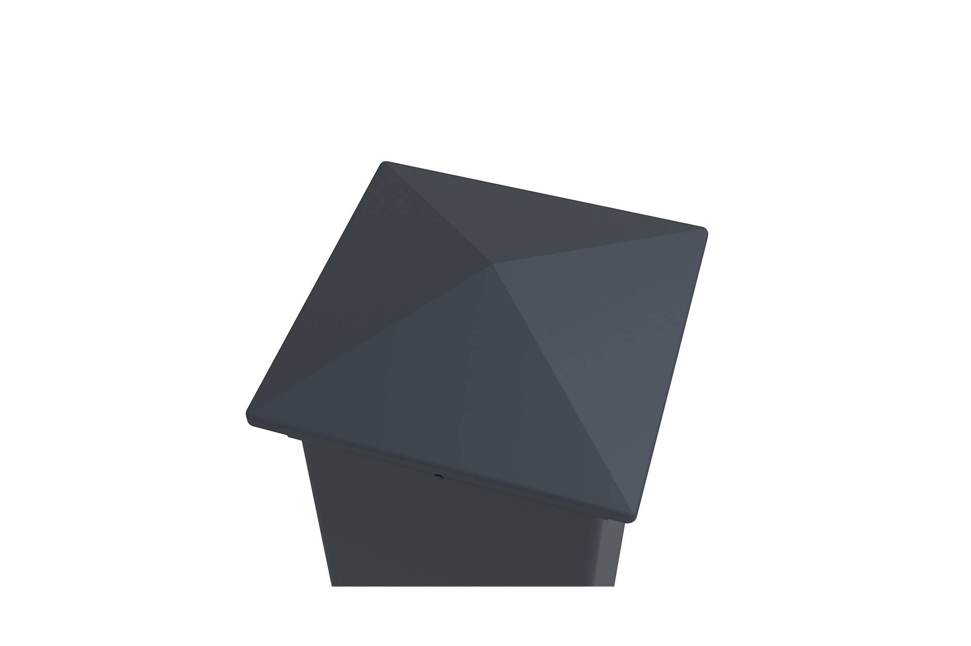 Lot de 2 poteaux EIFEL 10x10 en alu H.166 cm - Gris anthracite - Jardiland