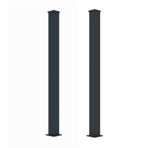 Lot de 2 poteaux EIFEL 10x10 en alu H.166 cm - Gris anthracite - Jardiland