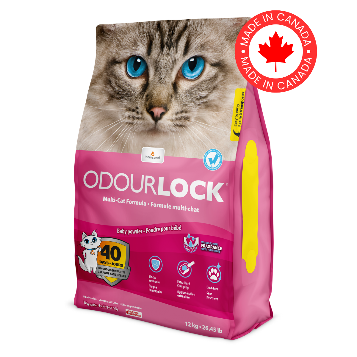 Litière pour chat agglomérante 12 kg argile bentonite - INTERSAND ...