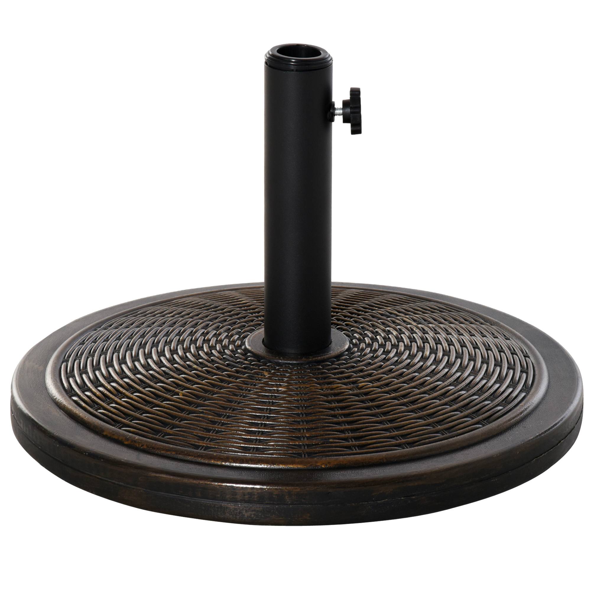 Pied de parasol Ciment HDPE Jardin Terrasse Maintien sécurisé Ø48cm ...