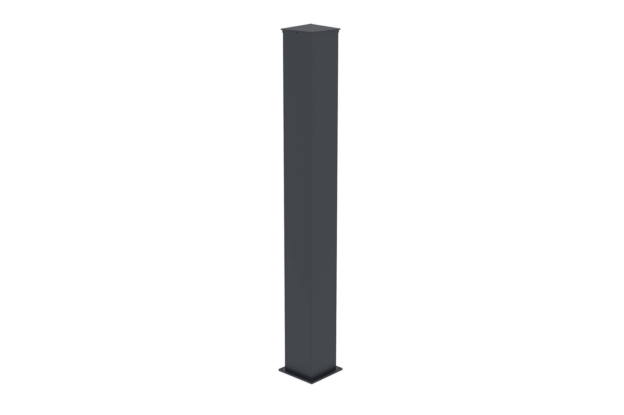 Portail coulissant 4 m VELETA H.180 cm alu gris + 2 poteaux 20x20 cm H ...