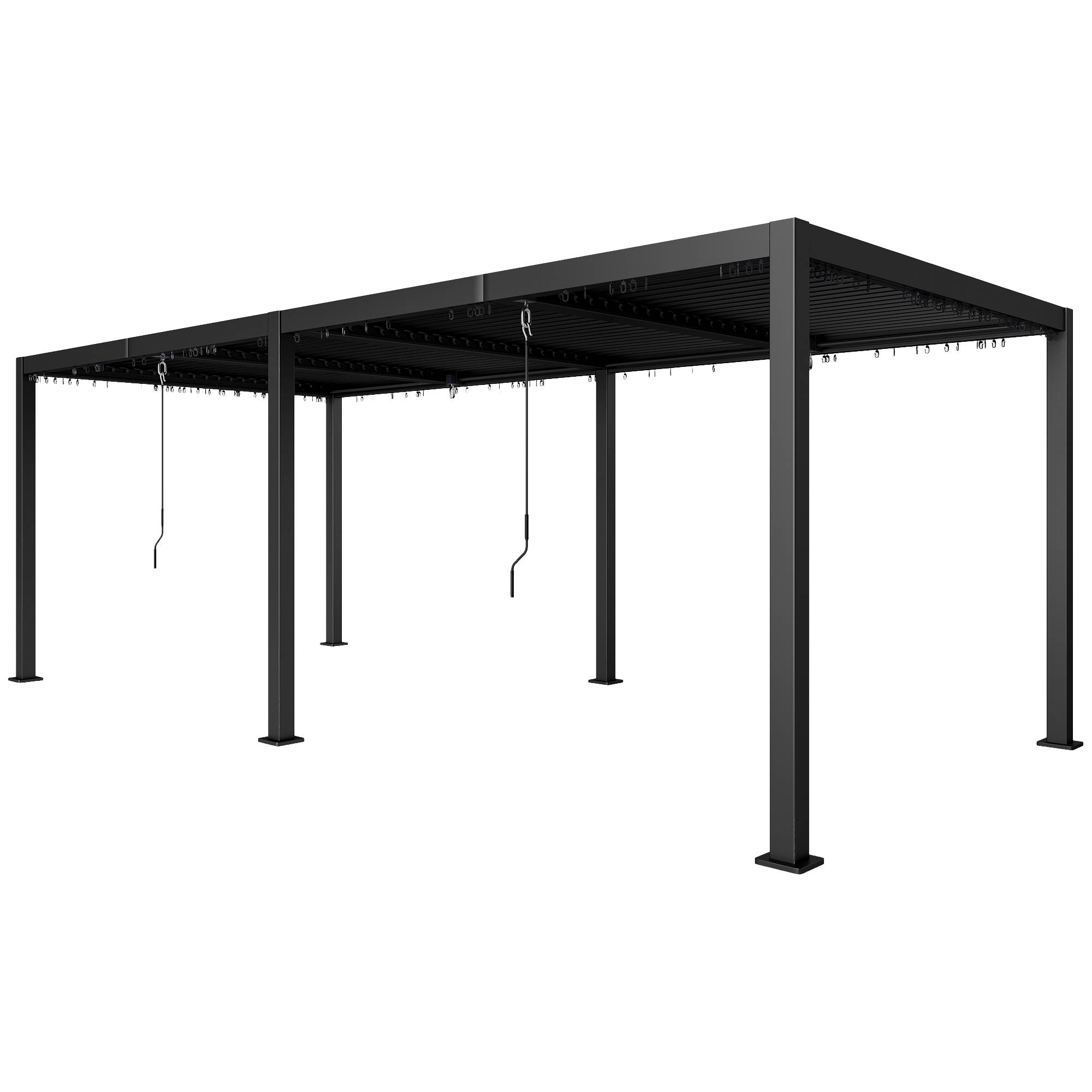 Pergola bioclimatique aluminium persiennes réglables drainage caché ...