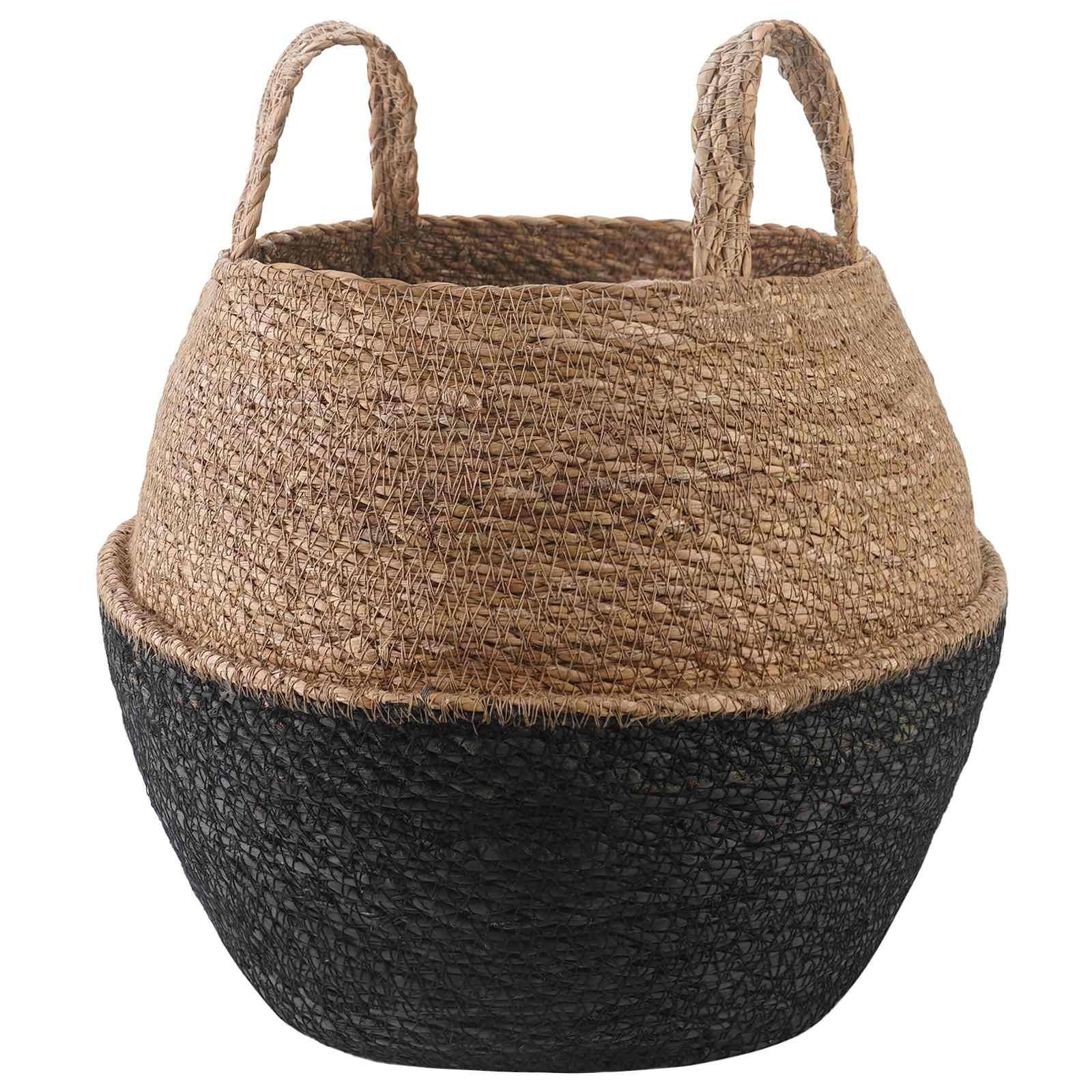 Pot de fleurs herbe de mer noir 32 x 32 x 32 cm - PANGIVO - Jardiland
