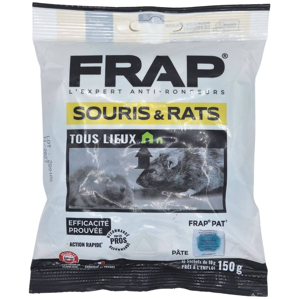 Frap Pat' - Appât anticoagulant en pâte fraîche pour rats et souris ...