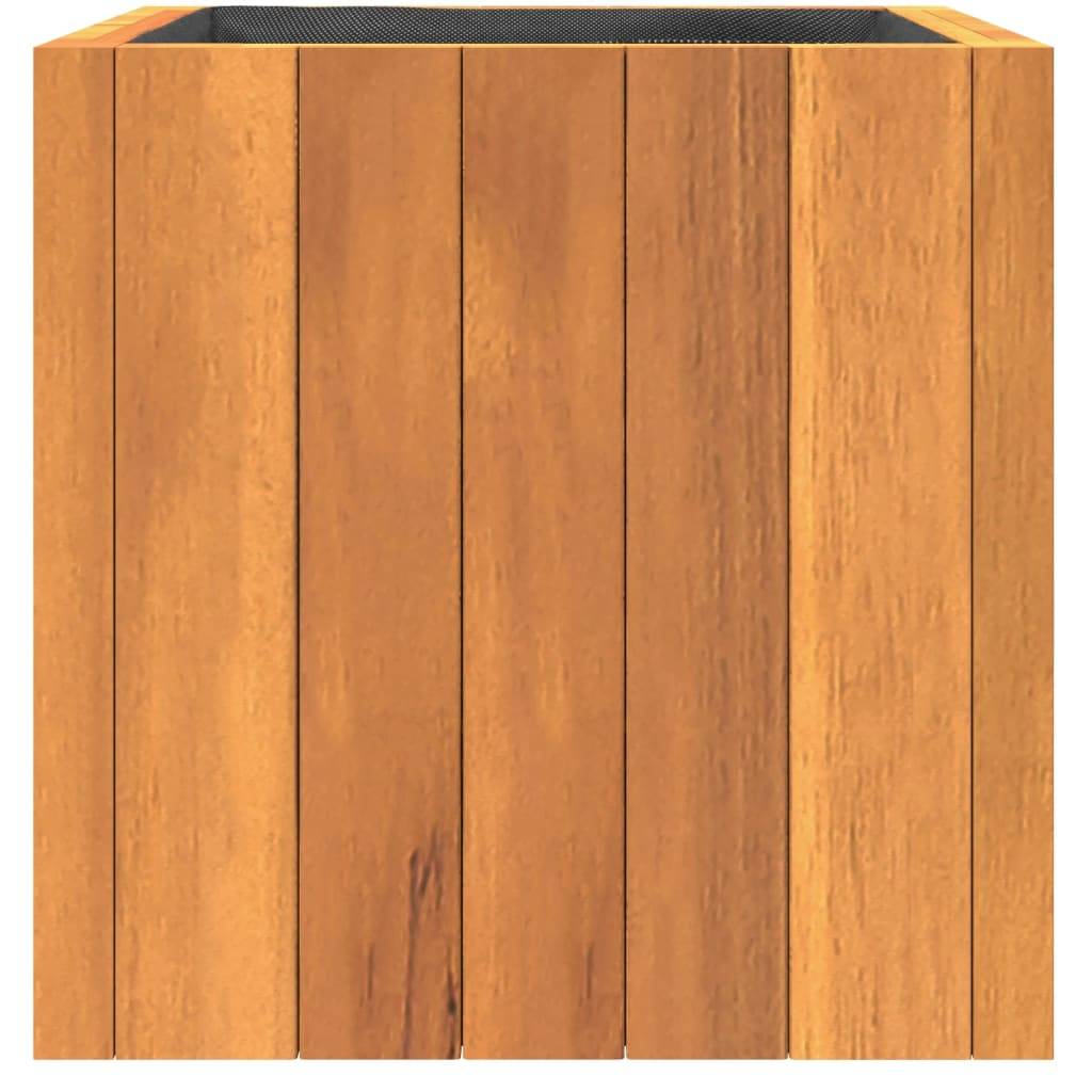 Jardinière bois d'acacia naturel 25 x 25 x 25 cm - PANGIVO - Jardiland