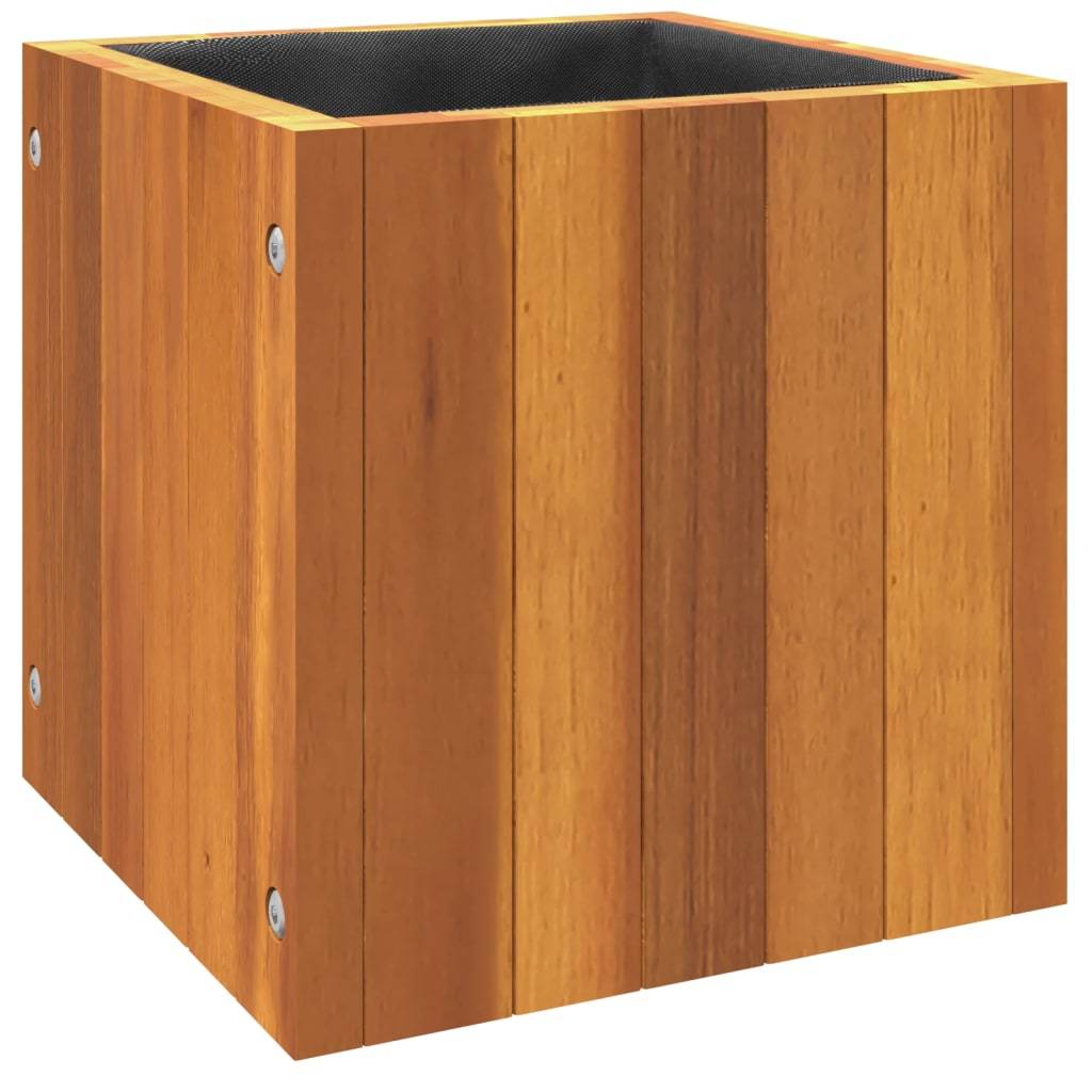 Jardinière bois d'acacia naturel 25 x 25 x 25 cm - PANGIVO - Jardiland