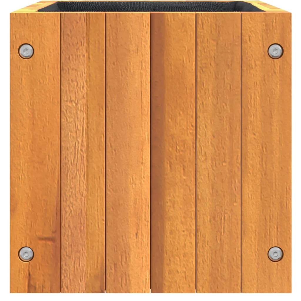 Jardinière bois d'acacia naturel 25 x 25 x 25 cm - PANGIVO - Jardiland