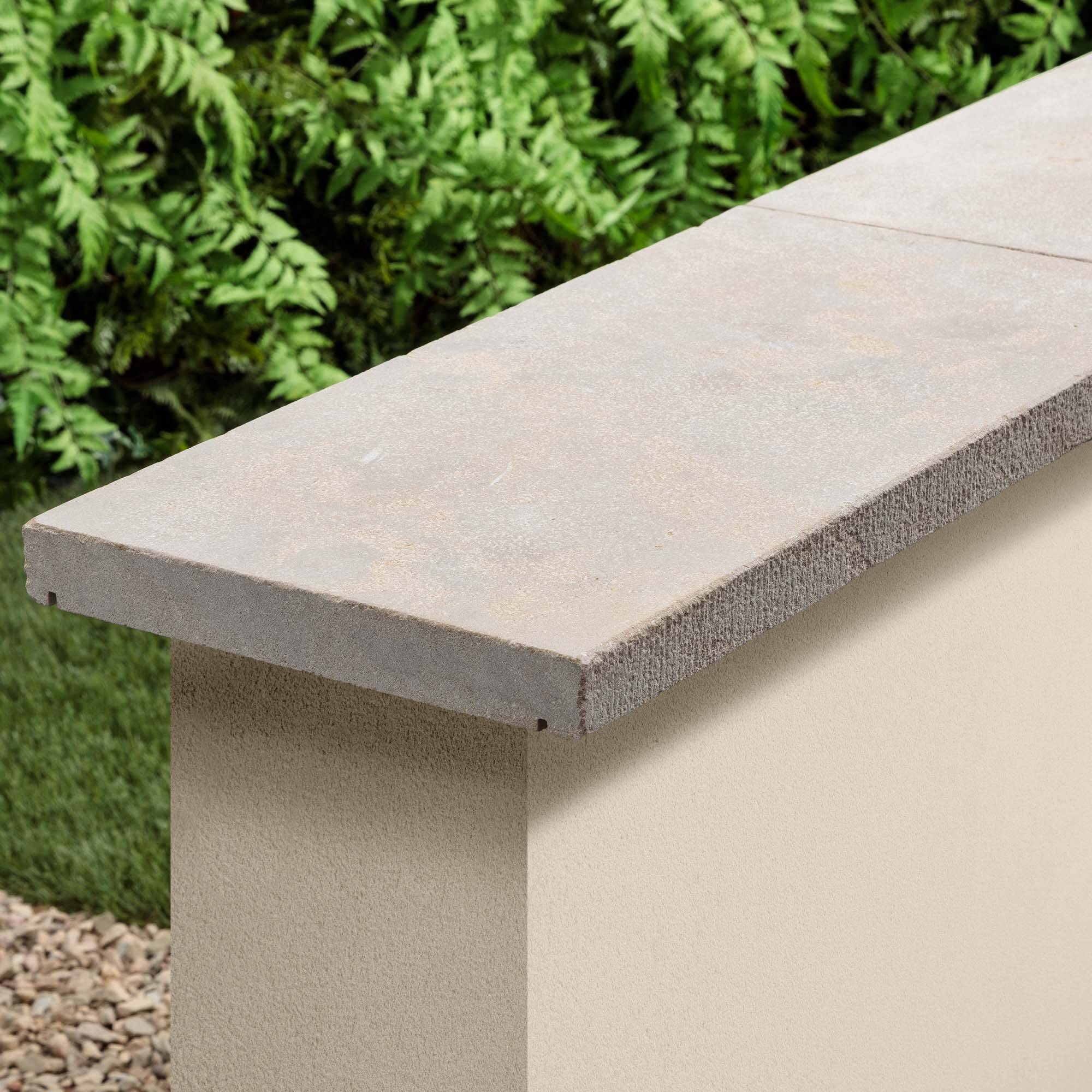 Couvertine Pierre de l'Atlas Beige 60x30x4 cm avec larmiers (à l'unité ...