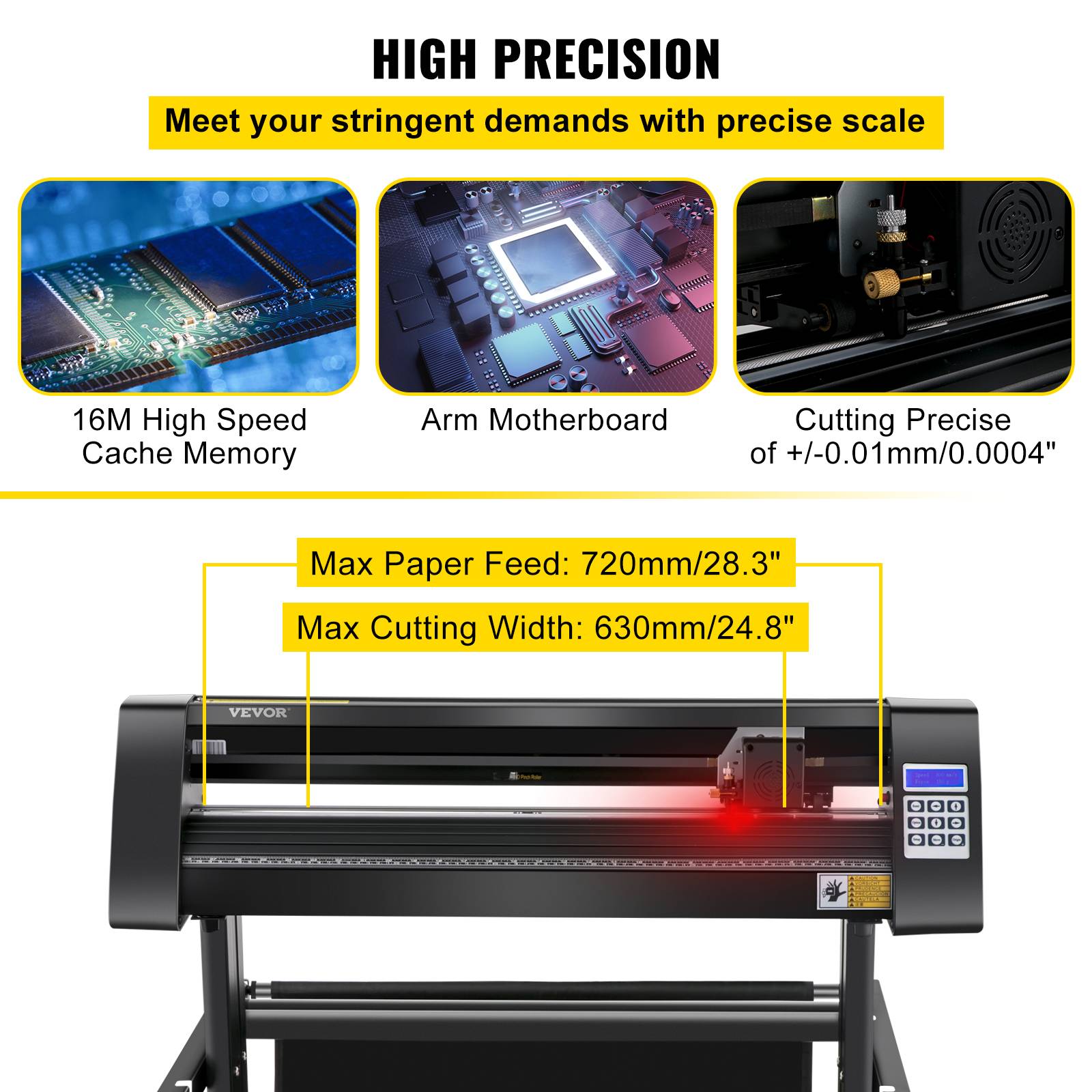 VEVOR Plotter de Découpe Vinyle 720 mm, Logiciel Signmaster, Support de ...