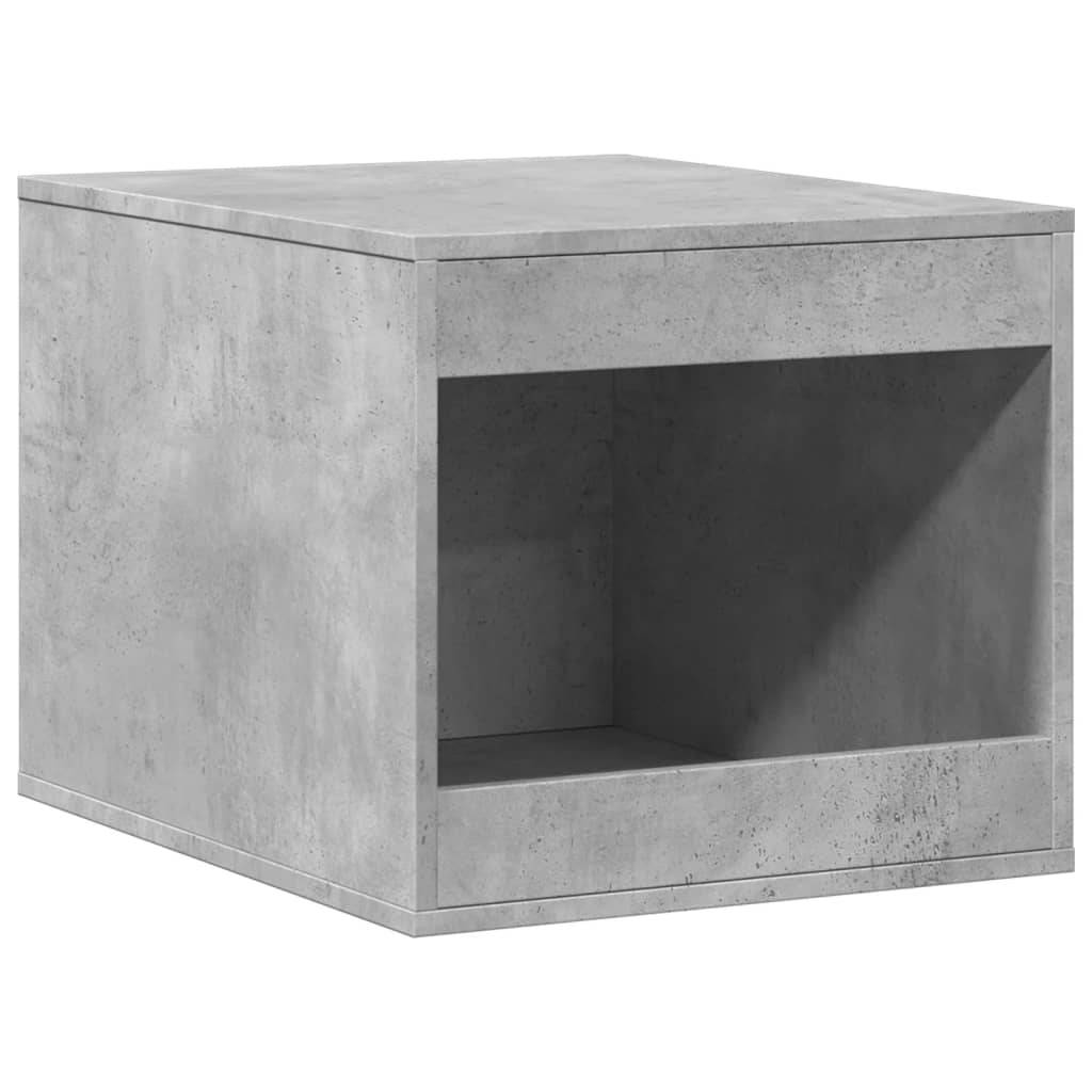 Meuble de bac à litière bois d'ingénierie gris béton 59 x 47 x 42 cm ...