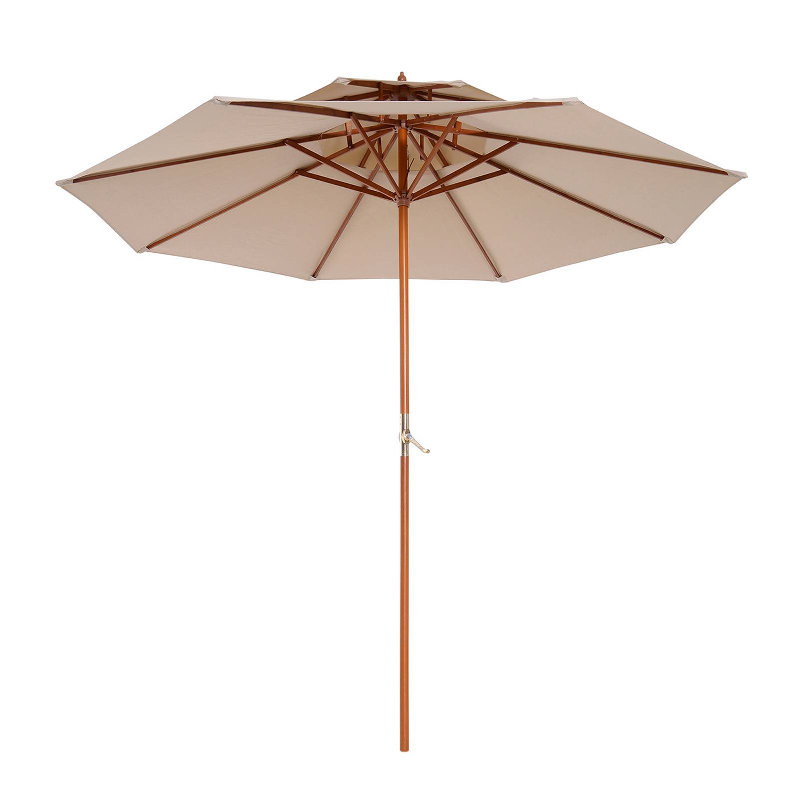 Parasol Bois Beige 265x265x264 cm - Jardiland