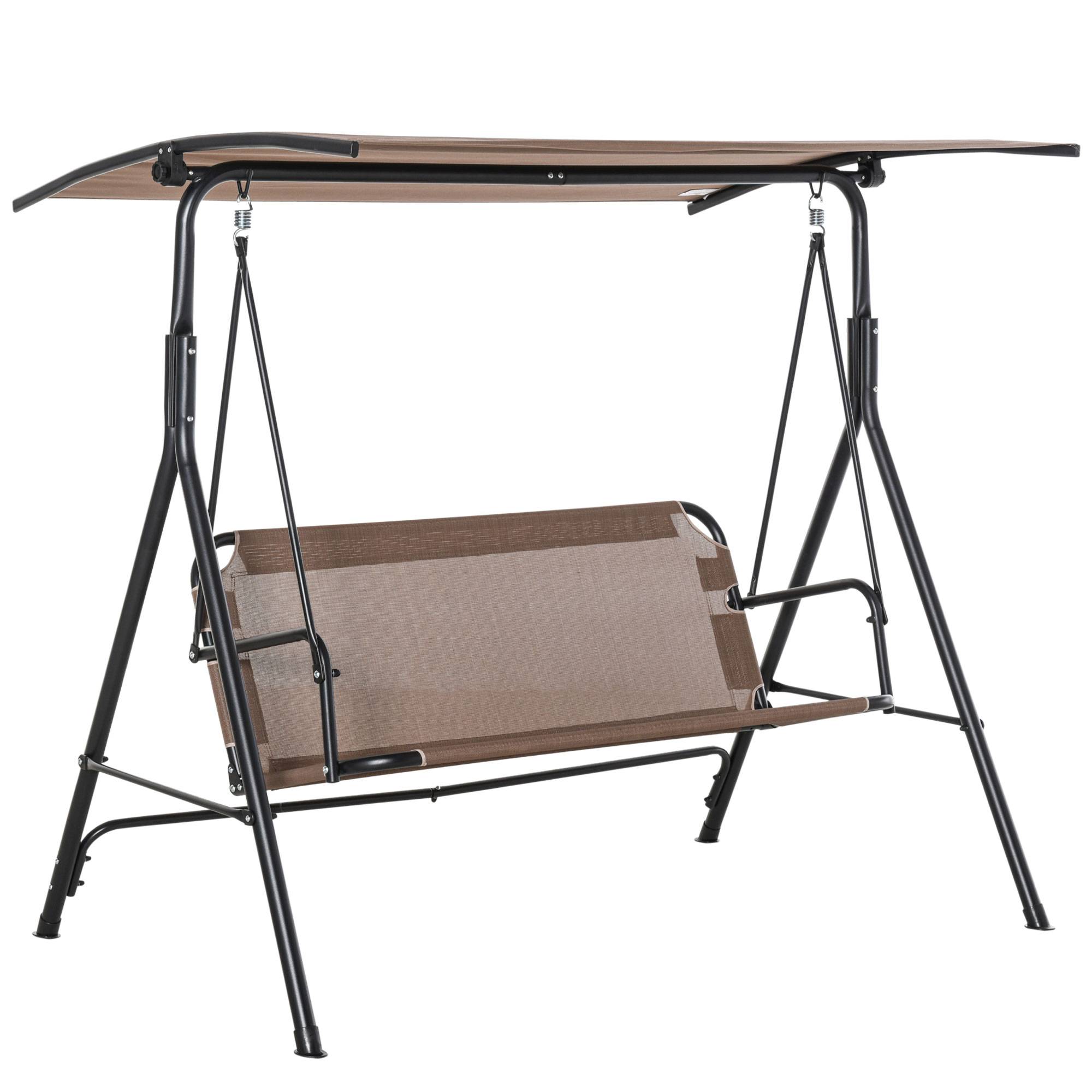 Balancelle de jardin acier marron 172 x 110 x 155 cm - PANGIVO - Jardiland