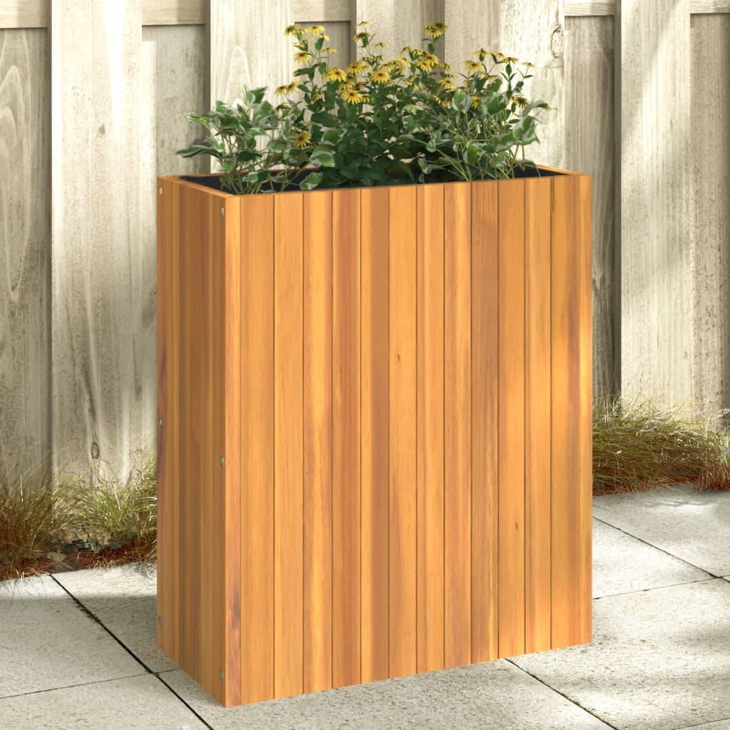Jardinière bois d'acacia naturel 59 x 27.5 x 70 cm - PANGIVO - Jardiland